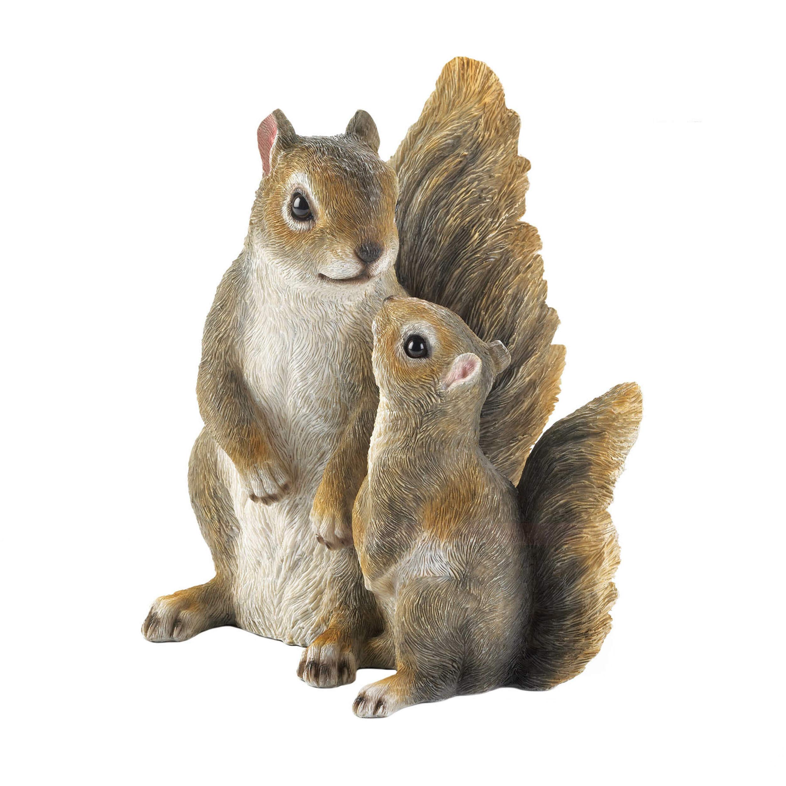 Summerfield Terrace Mommy and Baby Squirrel Garden Figurine