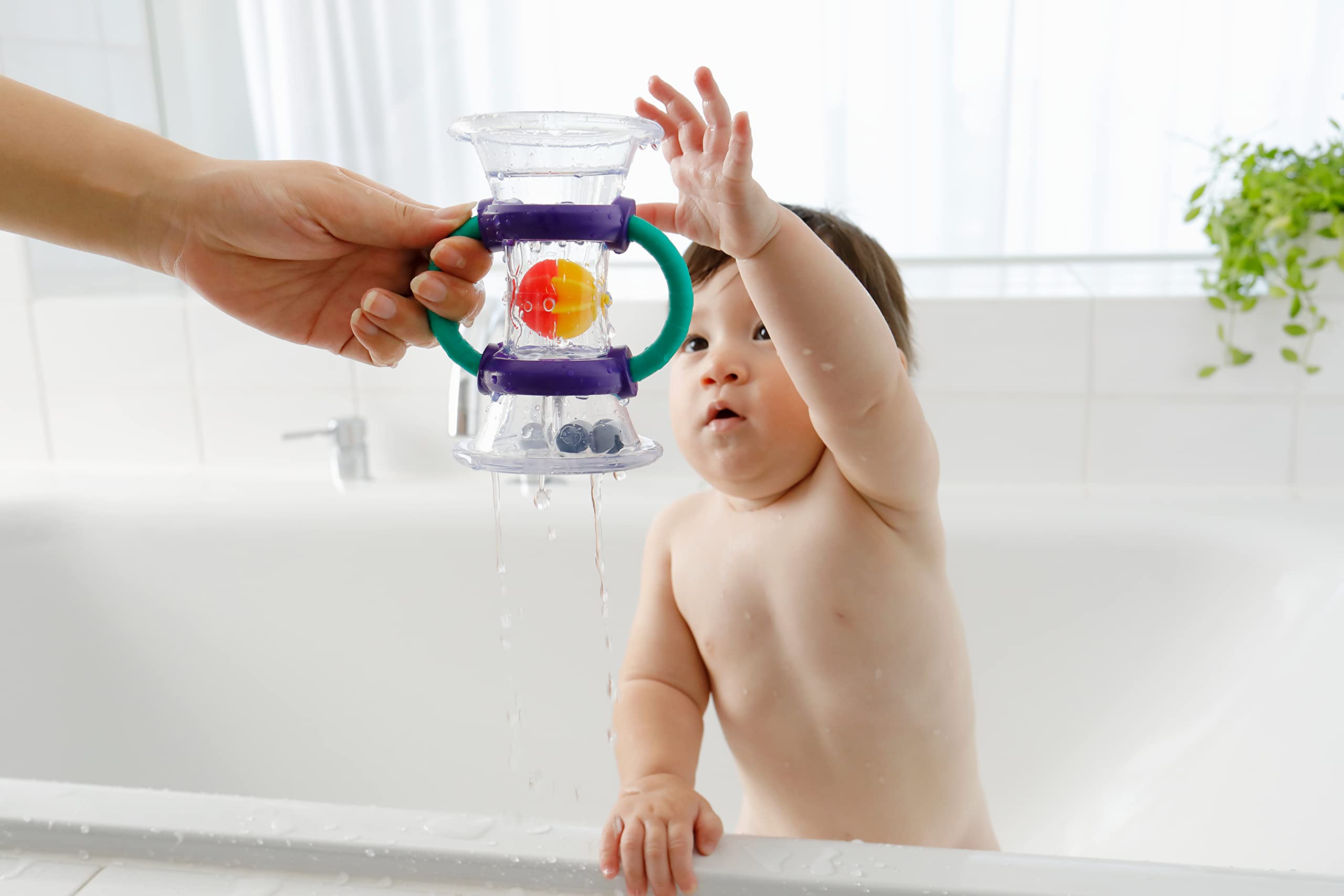 Sassy Double Dip Funnel Stem Learning Bath Toy, 6+ Months