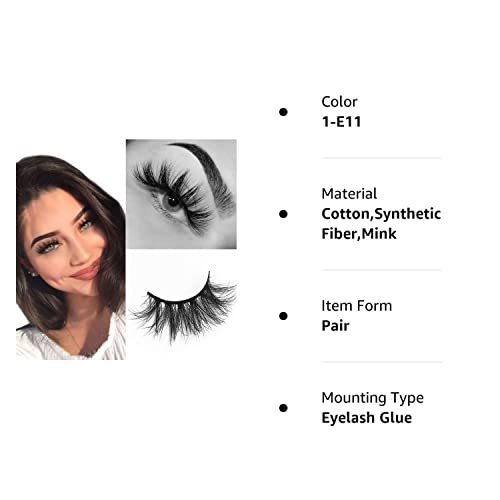 SWINGINGHAIR Lashes, 3D Eyelashes 19mm Natural False Eyelashes Siberian 3D Lashes Natural Look Eyelashes Hand-made Fluffy Volume Lashes 1 Pair