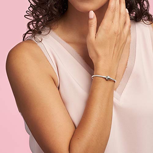 Pandora Jewelry Iconic Moments Snake Chain Charm Sterling Silver Bracelet, 8.3"