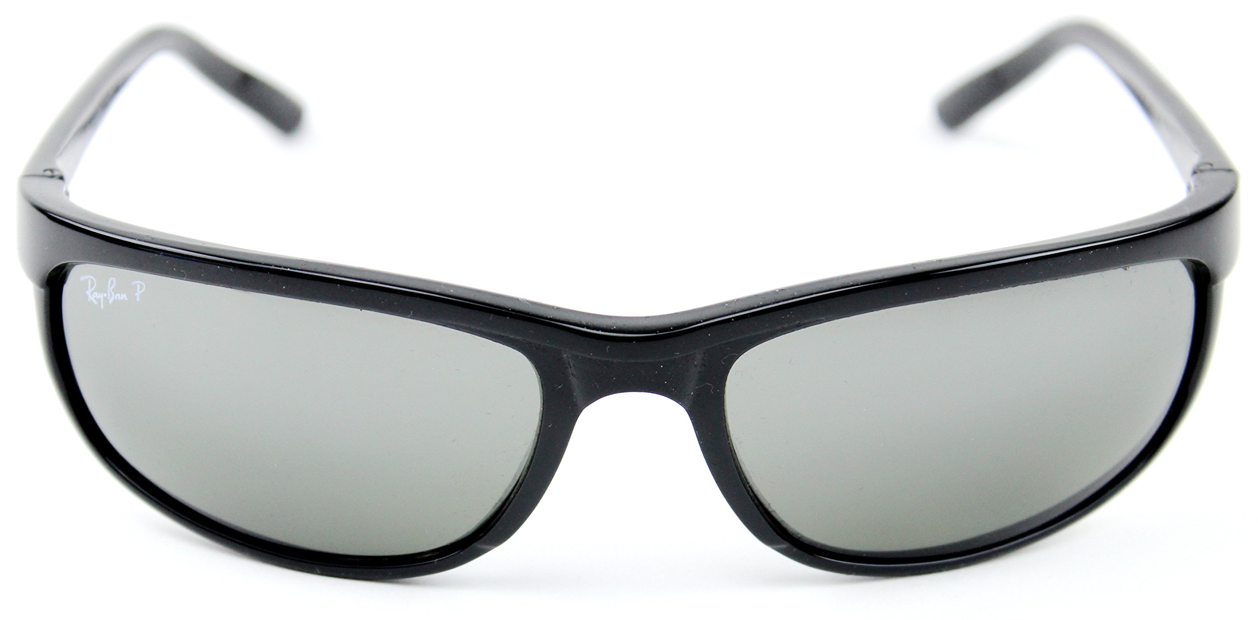 Ray-Ban RB2027 601/W1 PREDATOR 2 Sunglasses Black /Crystal Polarized Mirror Grey Lens., 62