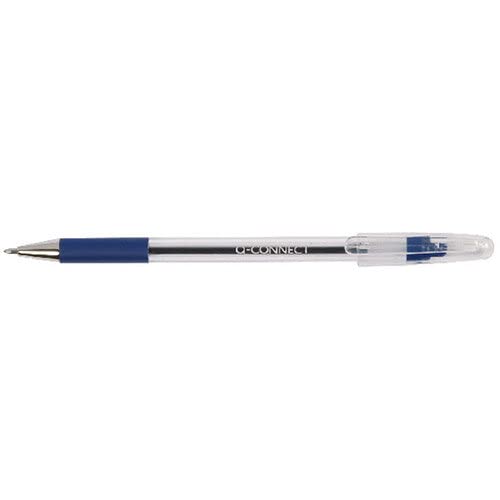 Q-Connect Stick Medium Ballpoint Pen KF02458 - Blue, Pack of 20