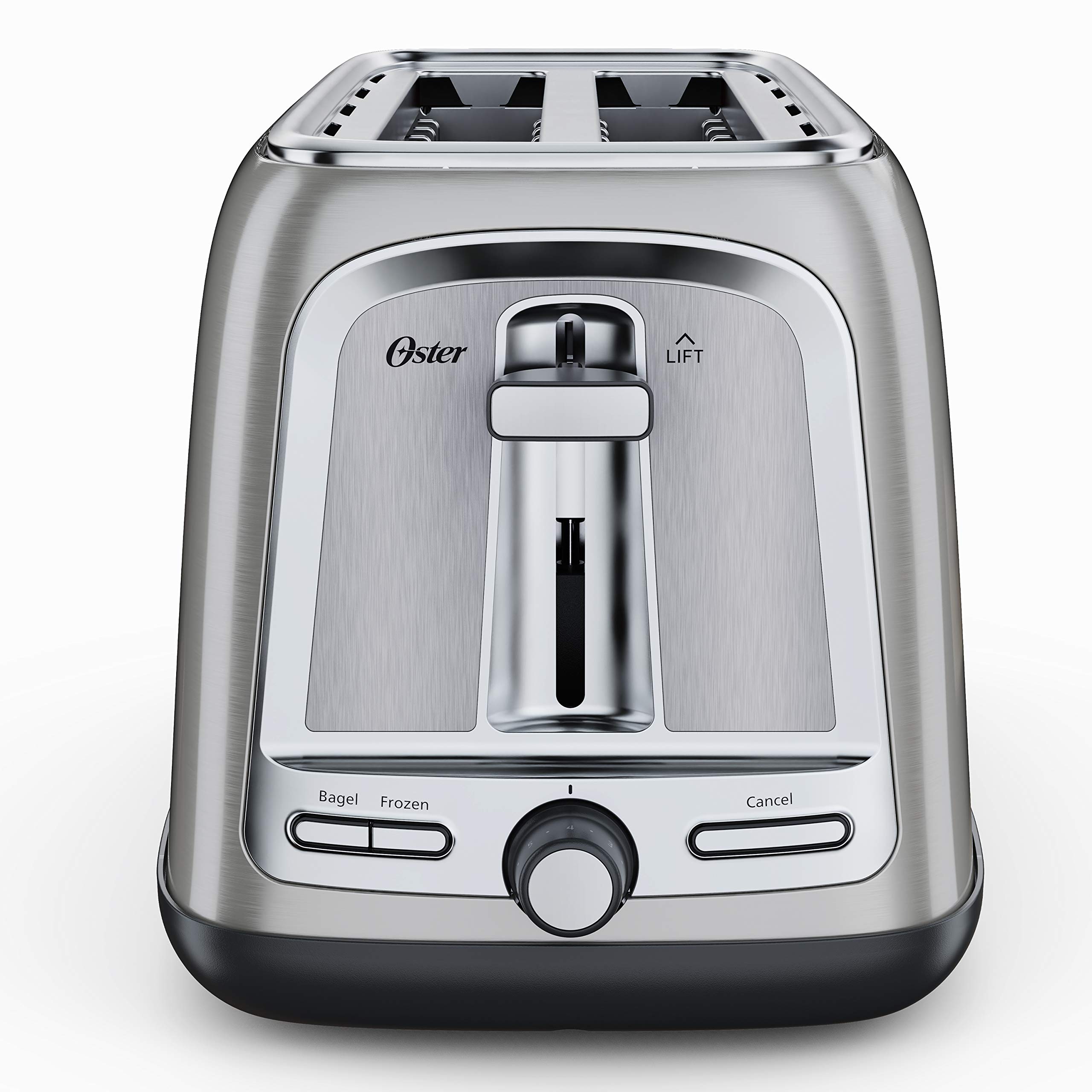 Oster Blender | Pro 1200 with Glass Jar, 24-Ounce Smoothie Cup and Food Processor Attachment, Brushed Nickel - BLSTMB-CBF-000 & 2-Slice Toaster with Advanced Toast Technology, Stainless Steel