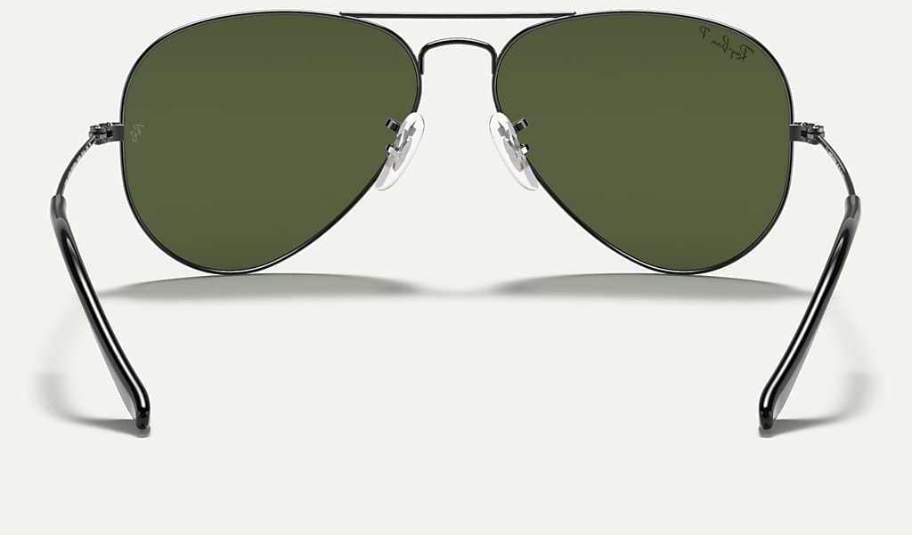 Ray-Ban RB3025 AVIATOR LARGE METAL 004/58 62M Gunmetal/Green Polarized Sunglasses For Men For Women + BUNDLE with Designer iWear Eyewear Kit