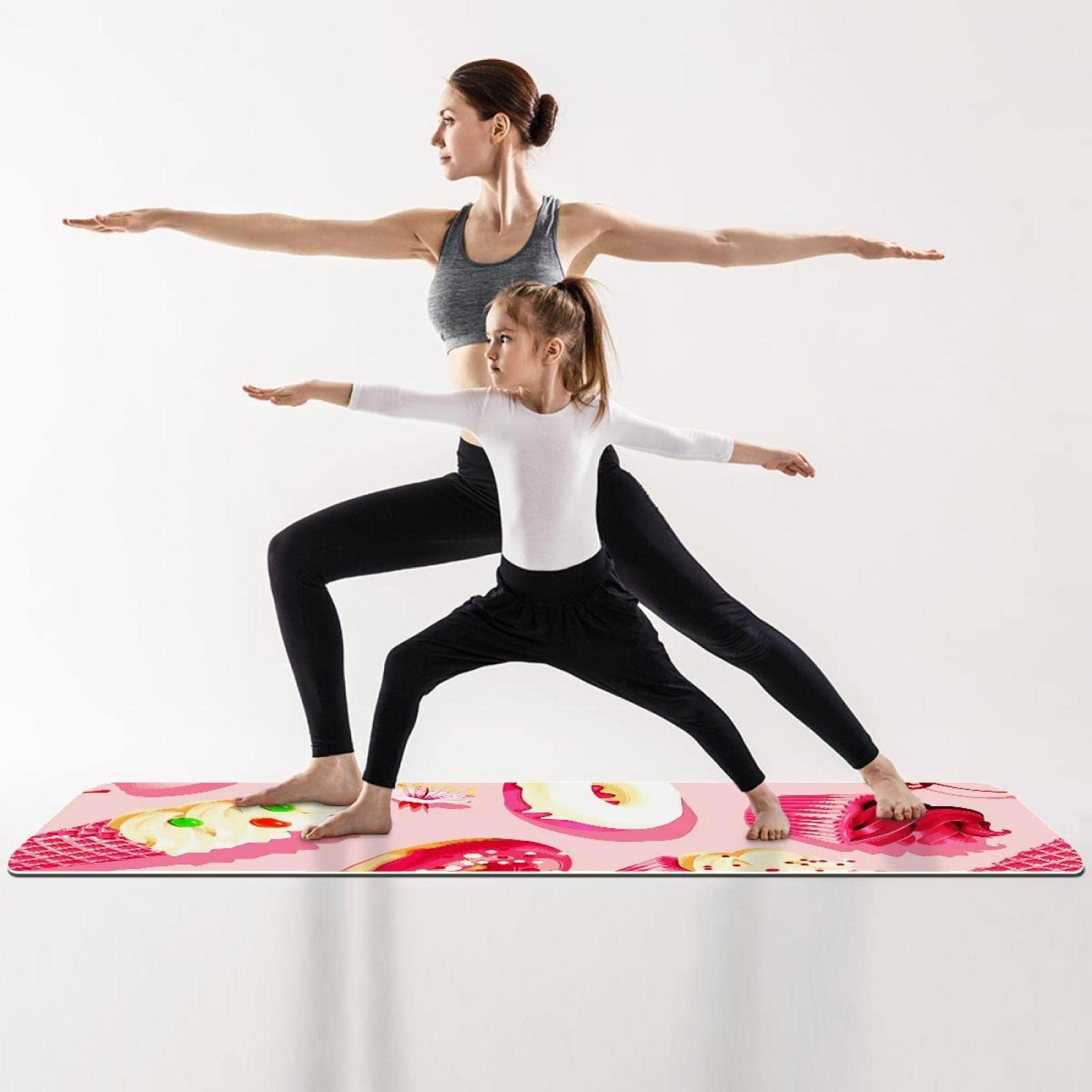 Yoga Mat, Yoga Mats for Home Workout, Workout Mat, Exercise Mats, Pilates Mat, Ice Cream Donut Gourmet