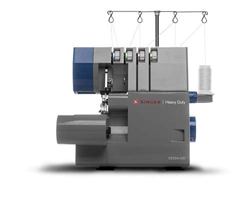 SINGER | Heavy Duty Serger Overlock Machine | Metal Frame | 2/3/4 Thread Capacity | 60% Larger Cutting Knife Grey