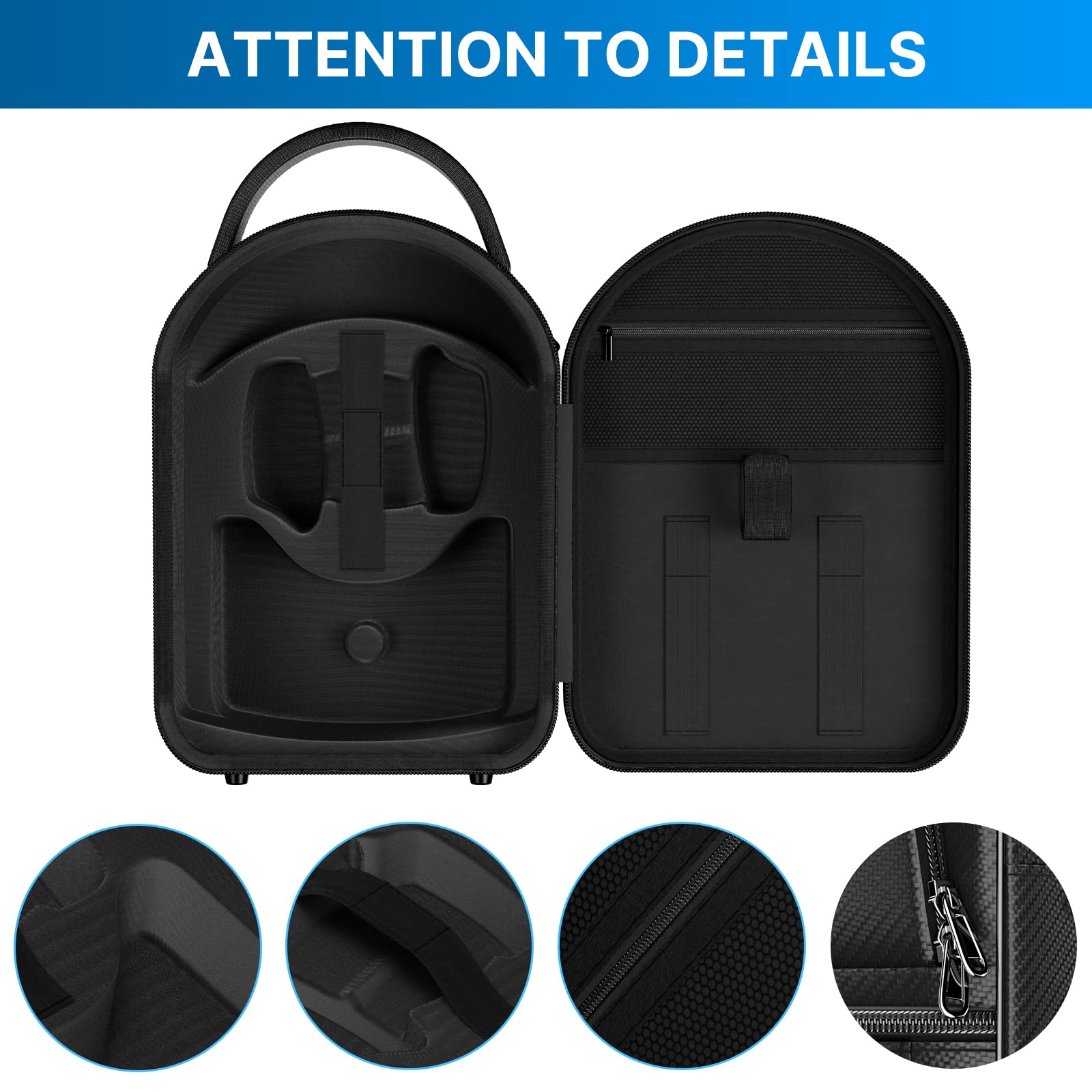 typecase Carrying Case for Oculus Quest 2, Elite Strap & Quest 2 Accessories - Holds Controllers, Battery Packs, Link Cables & Face Covers - Protective Travel Bag Compatible with Meta Quest 2 & 3
