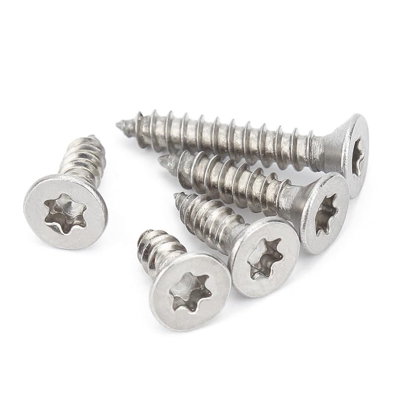 RAKTDA Hexagon Socket Screws 10pcs 304 Stainless Steel Screws Flat Head Hexagon Screws Countersunk Head Self-Tapping Nails Anti-Theft (Size : M5*12)