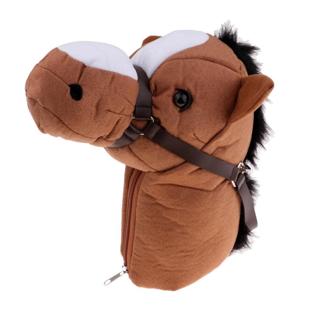 shamjina Cuddly Horse Golf Racket Hood Racket Headcover Golf Club Hood Brown