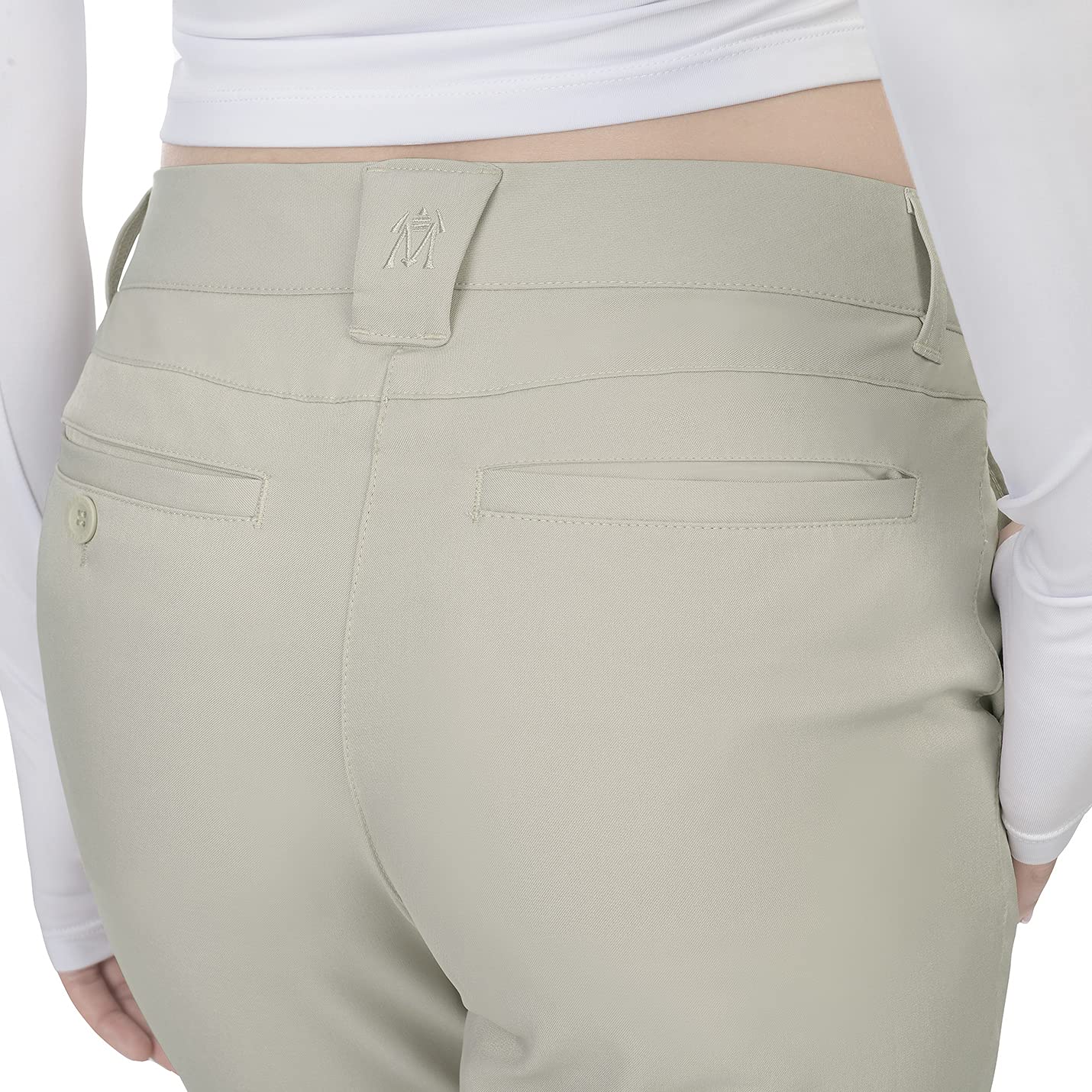 Women's Golf Pants Stretch Lightweight Straight Leg Quick Dry Work Casual with 5 Pockets, Beige 10