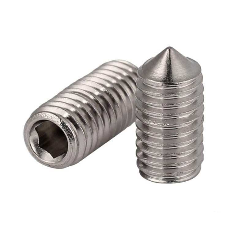 RAKTDA Hexagon Socket Screws 10pcs 304 Stainless Steel Machine Meter Set Screw Hexagonal Headless Screw Screw top Screw (Size : M5*12)