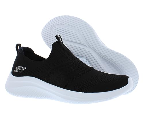 Skechers Ultra Flex 3.0 - Classy Charm Slip On Womens Shoes Size 11, Color: Black/White