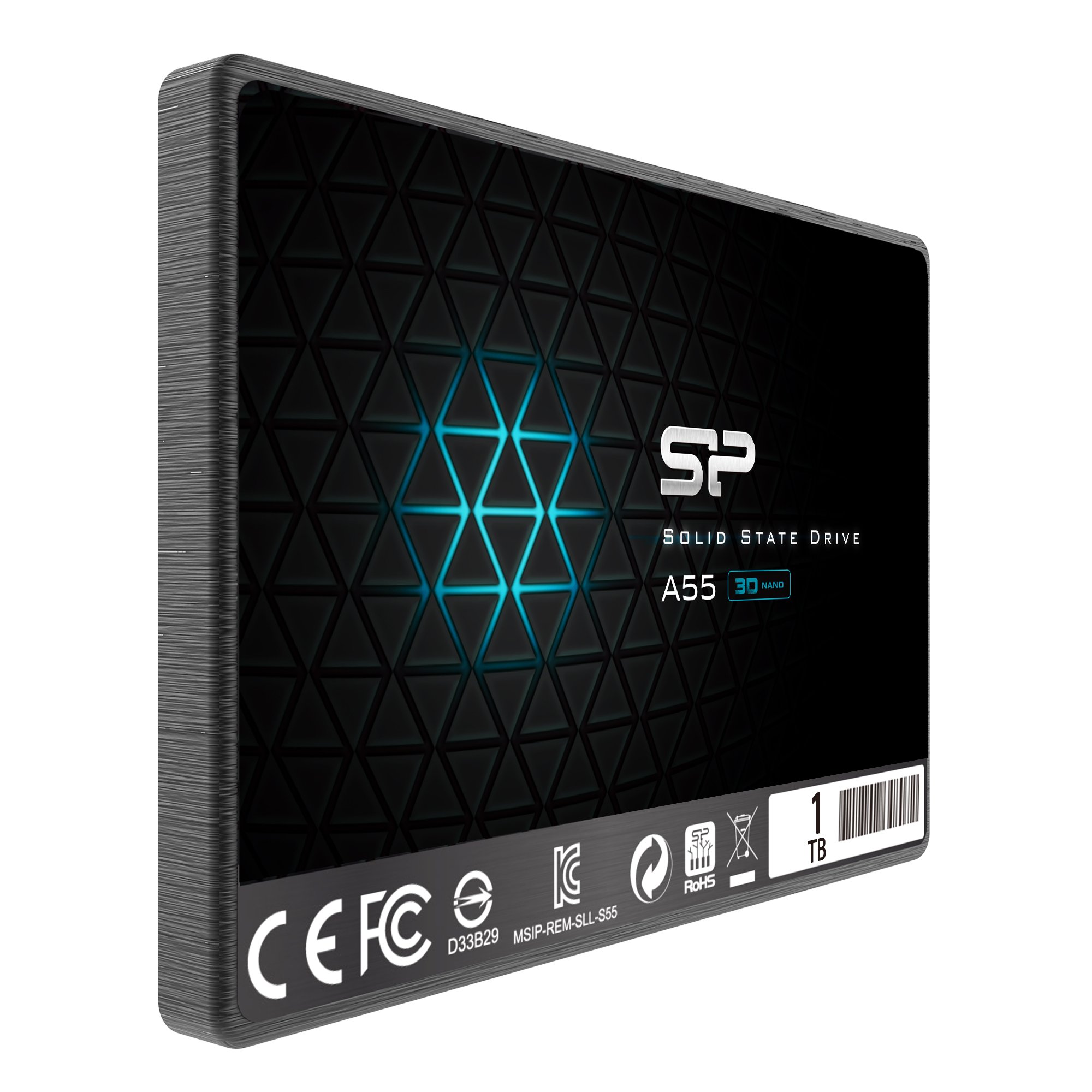 Silicon Power SSD 1TB 3D NAND A55 SLC Cache Performance Boost 2.5 inch SATA III 7mm (0.28") Internal Solid State Drive