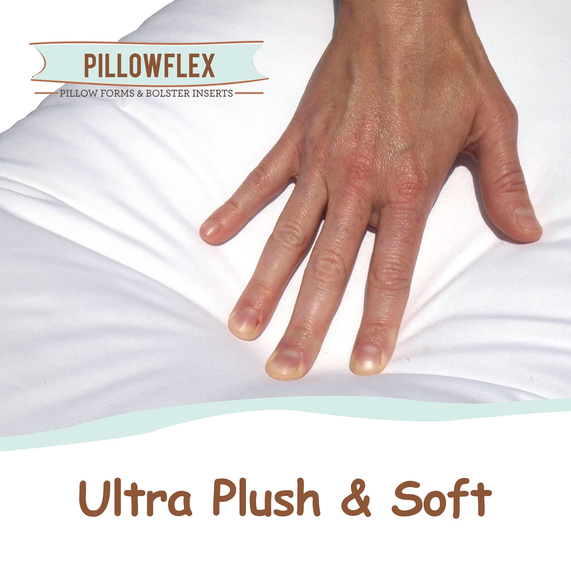 Pillowflex Synthetic Down Pillow Insert - 24x24 Down Alternative Pillow, Large Euro Pillow Square Ultra Soft Throw Pillow, Euro Bed Sham - 1 Decorative Form