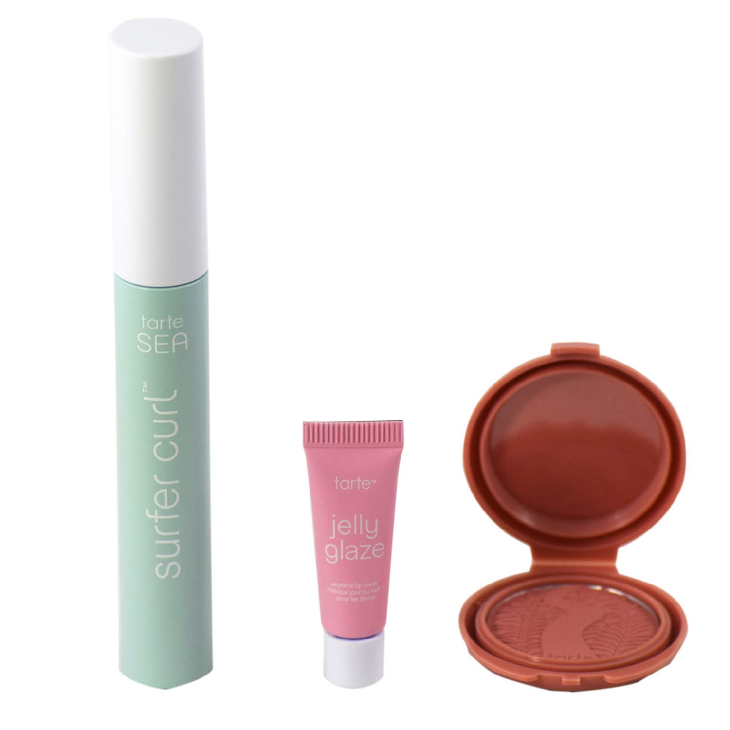 Tarte Fresh-faced and Festive Must-haves Set - Sea Surfer Curl, Jelly Glaze Lip Mask, Blush Paarty