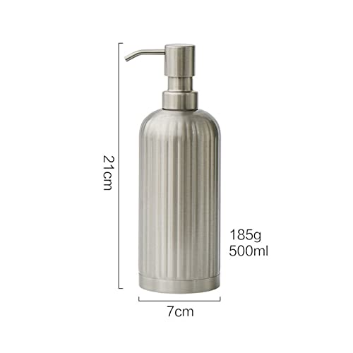 Soap Dispenser Classic Vertical Stainless Steel Pump Bottle Furniture Press Type Lotion Bottle Bathroom Multi-Function Split Bottle Soap Pump Bottles