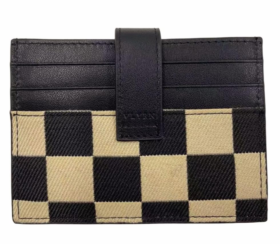 VLYRN Women's Slim Bifold *Mini* Wallet/Cardholder (Black) (8 slots total - *1 card/slot)