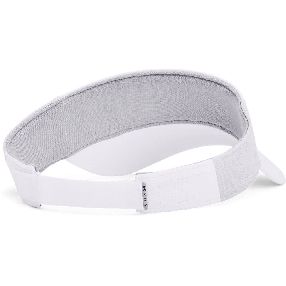 Under Armour Women's Launch Run Visor, White/Mod Gray (100), One Size Fits All