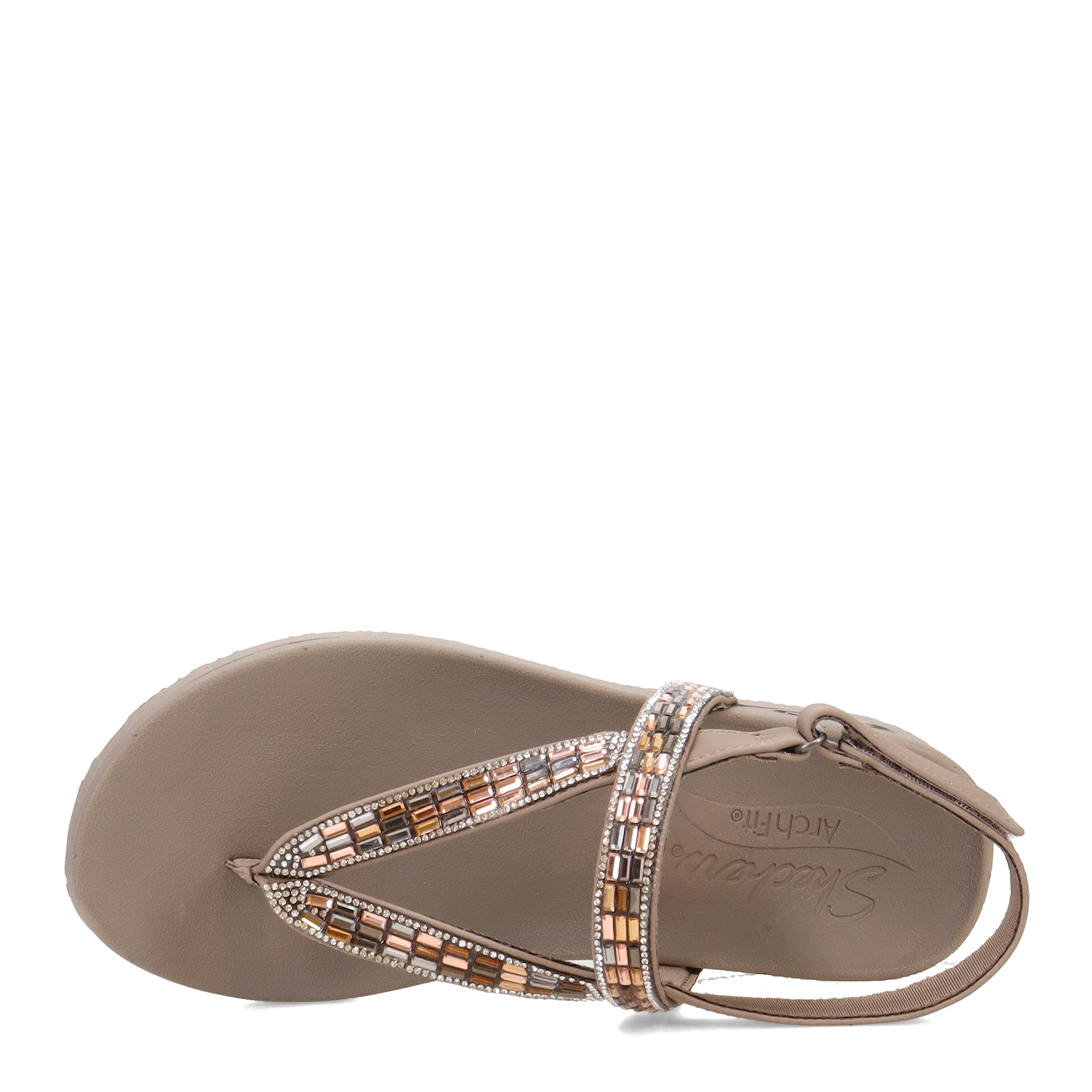 Skechers Women's, Arch Fit Meditation - Fancy Love Sandal Taupe 9 M