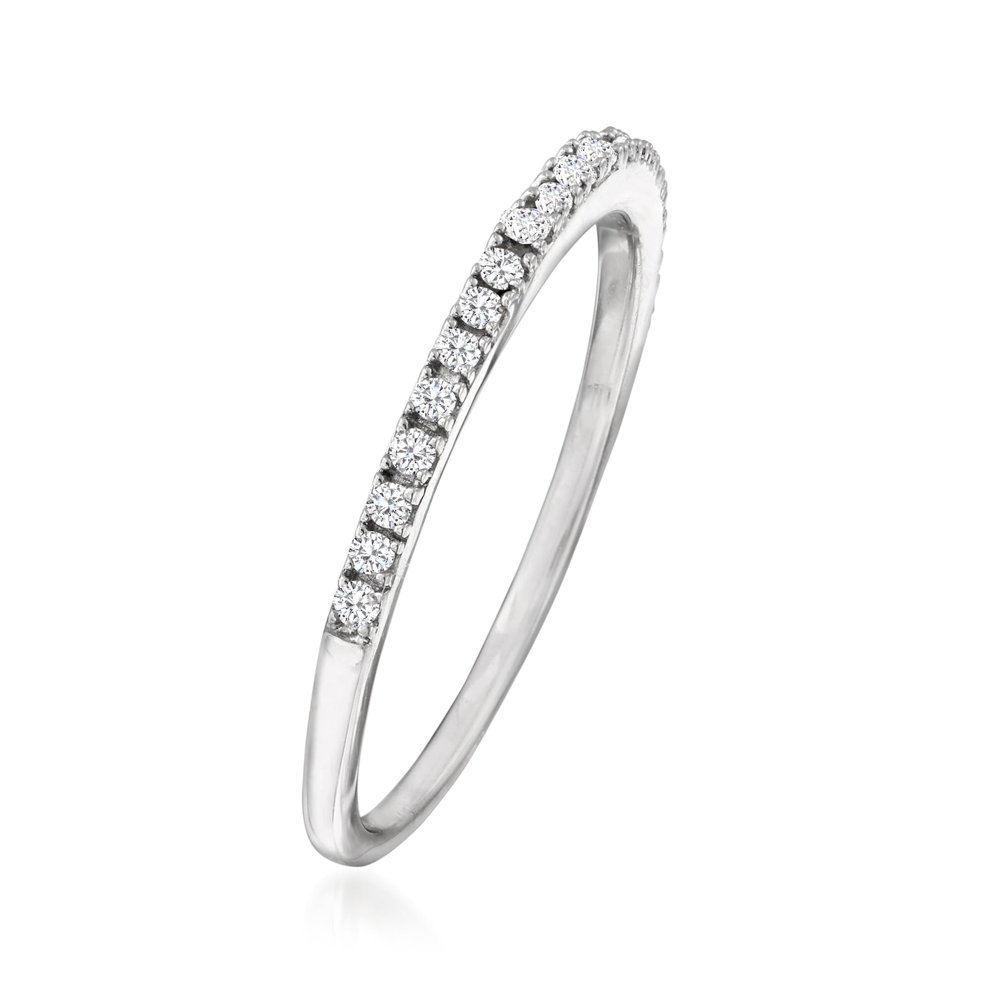 Ross-Simons RS Pure 0.15 ct. t.w. Diamond Ring in Sterling Silver. Size 5