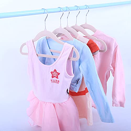 veeyidd Kids Velvet Clothes Hangers, Non Slip Baby Hangers Pink (11.6" Inch - 40 Pack)