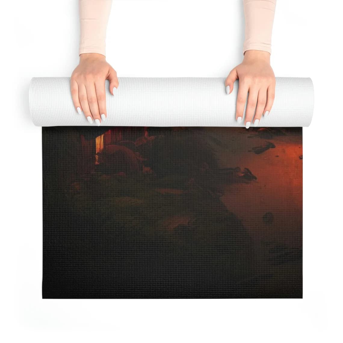 Yoga Mat - Tropical Sunset Art Style: Super Resistant, Firm and Comfortable Foam