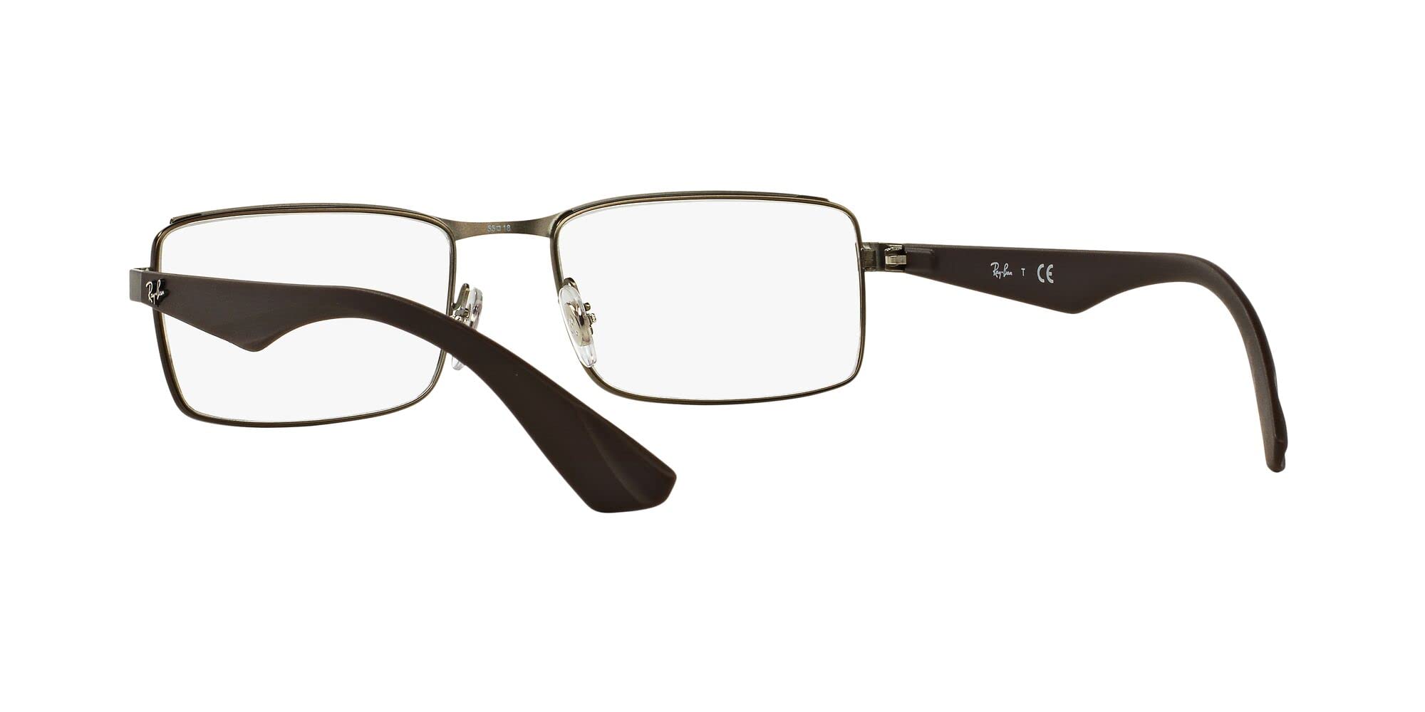 Ray-Ban Men's RX6332 Rectangular Prescription Eyewear Frames, Matte Gunmetal, 55mm