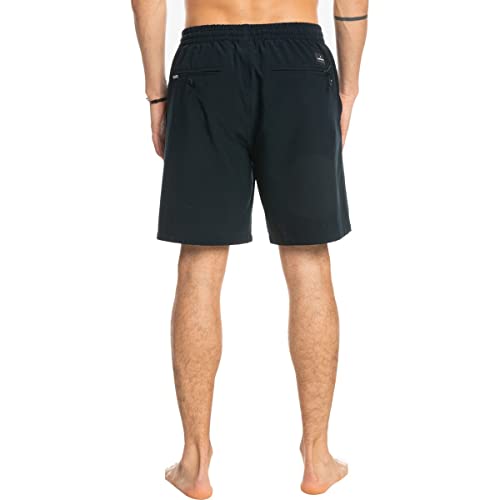 Quiksilver Ocean Elastic Amphibian 18 Hybrid Shorts Mens Sz L Black