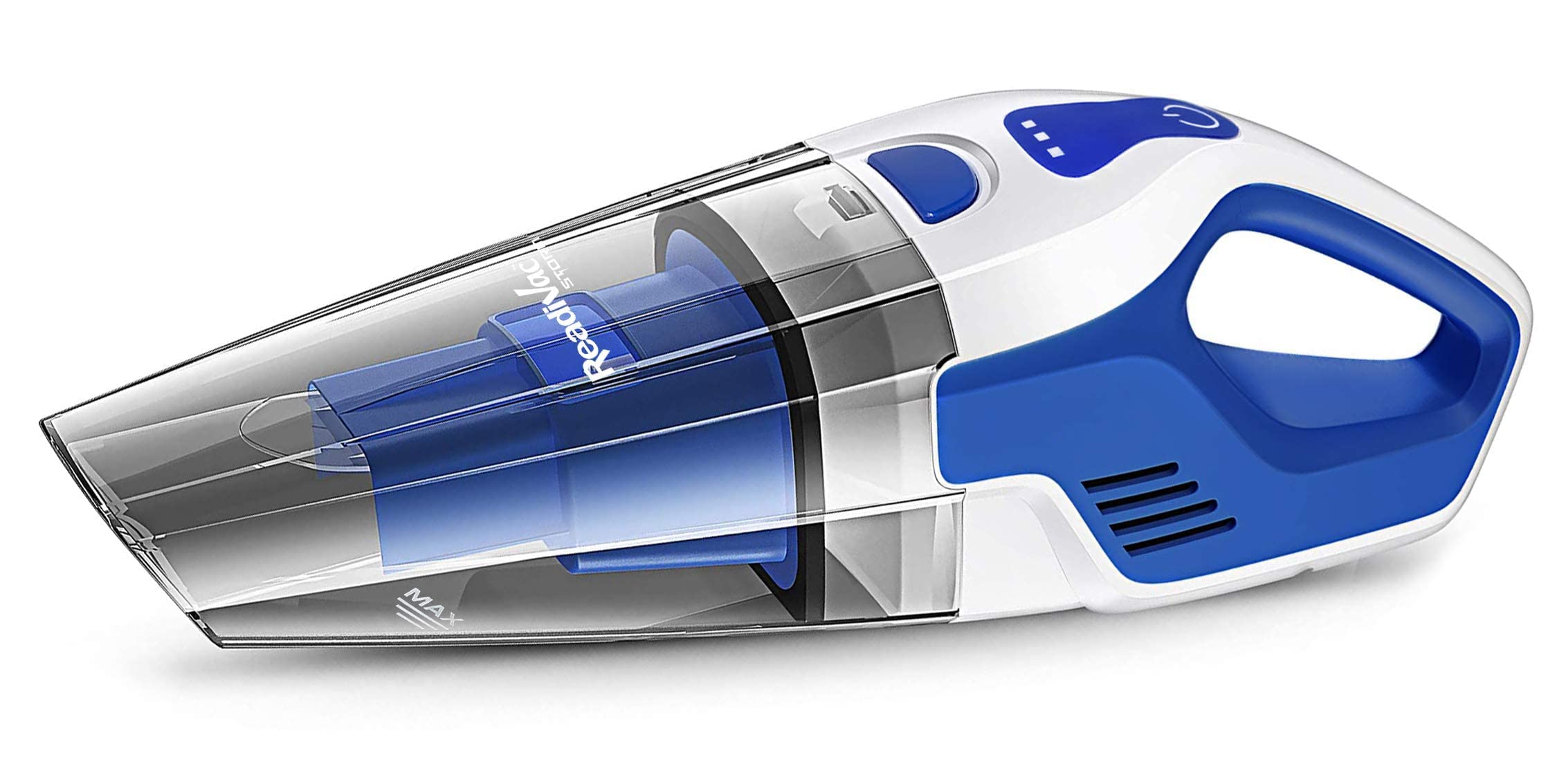 ReadiVac Kirby Storm Handheld, Wet & Dry Vacuum Cleaner, Powerful Cordless Hand Vac for Home & Car, Small Lightweight Handvac, 22.2volt Lithium-ion Rechargeable Battery, Medium, Blue