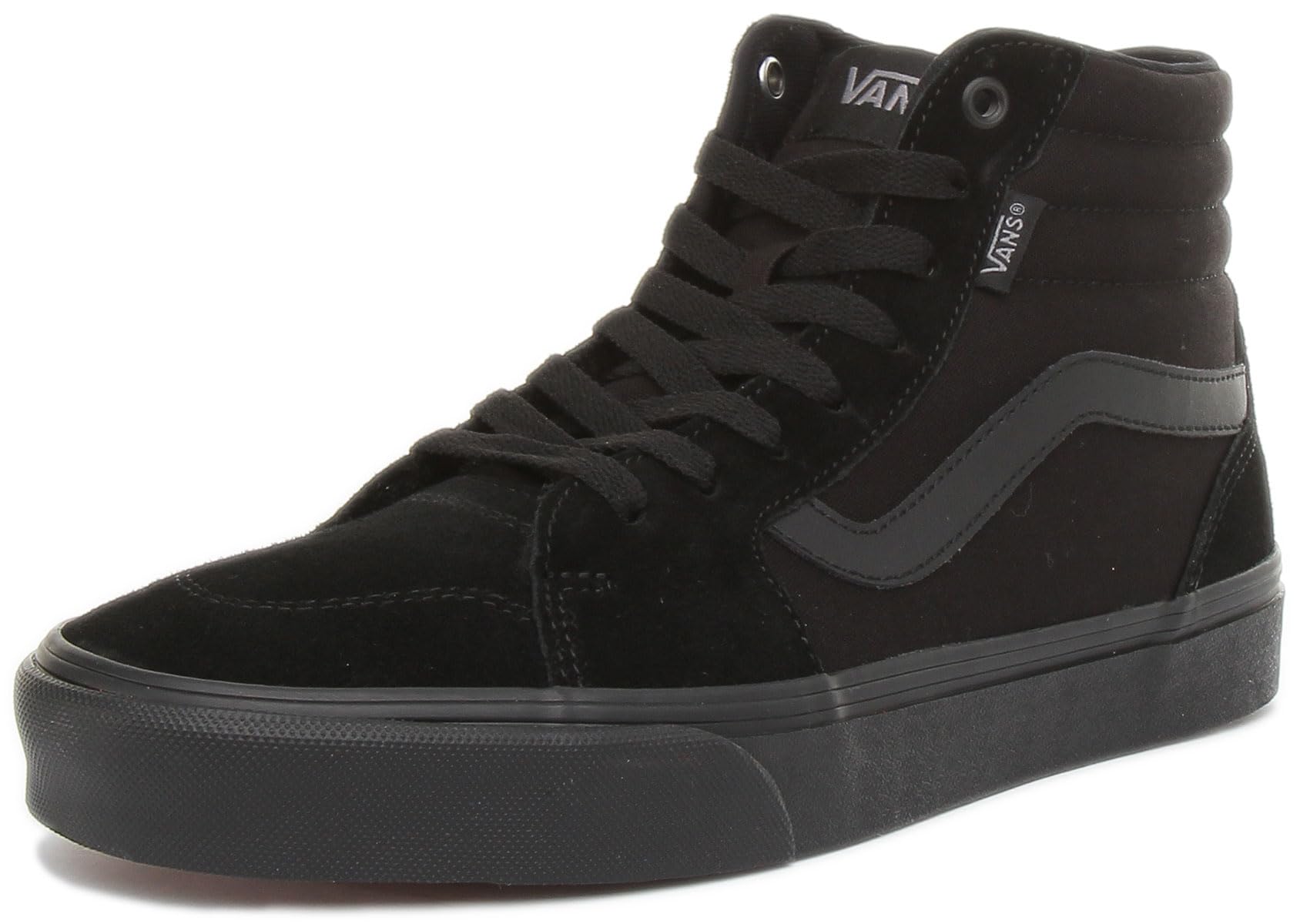 Vans Men's Hi-Top Trainers Sneaker, Suede Canvas Black Black, 12