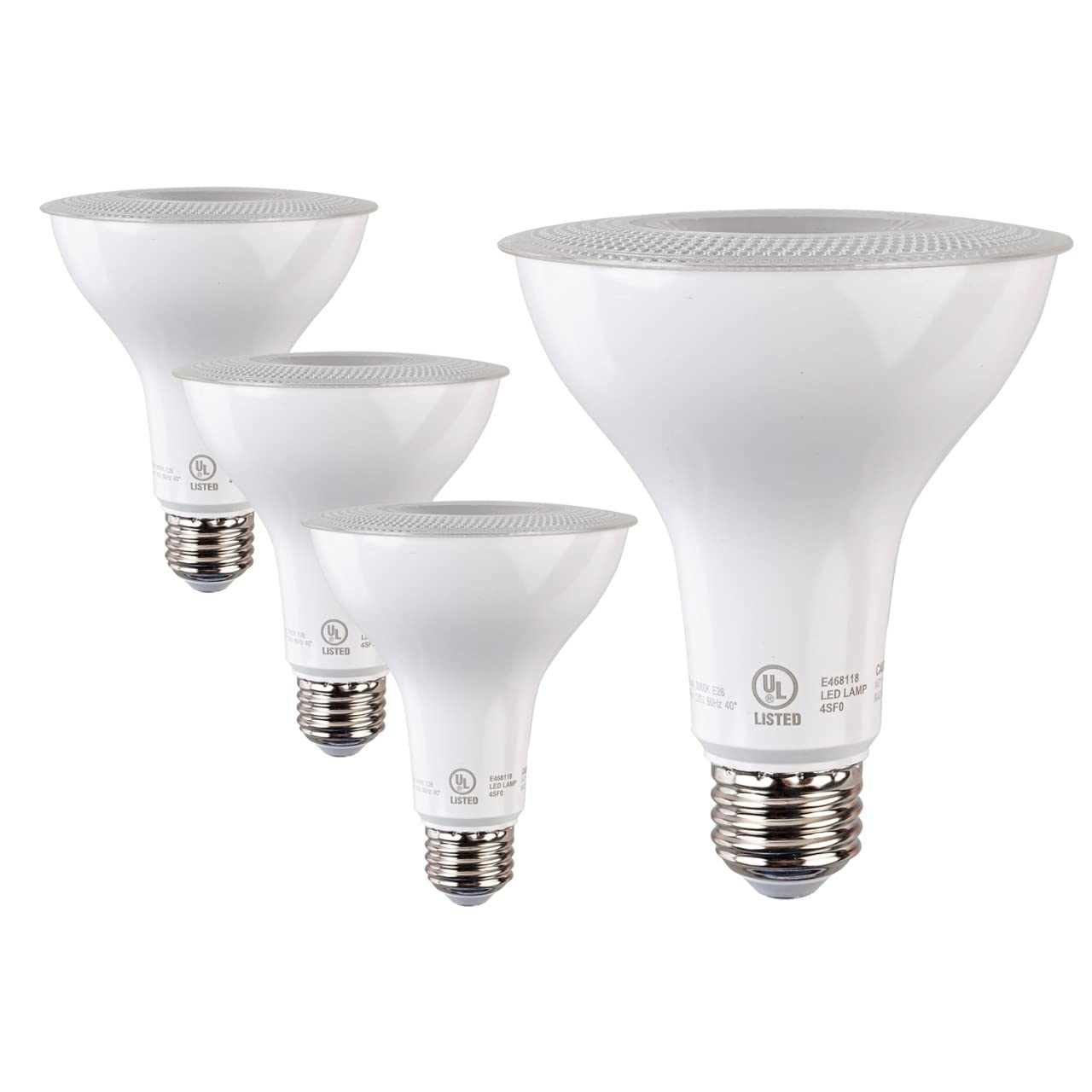 SLEEKLIGHTING LED Par 30 Long Neck,11 Watt(75 Watt Equivalent),850Lumens,Dimmable Wide Flood Bulb, Indoor/Outdoor, Recessed Lighting, Spot Light,E26,ES&UL Wet Location 4Pack (3000K)