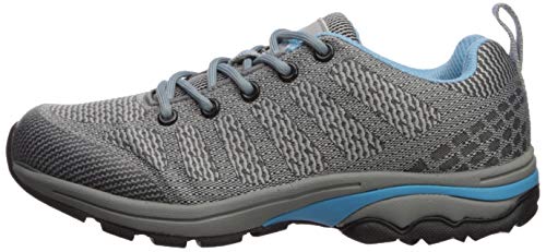 Propét Women's Petra Hiking Shoe, Light Grey/Light Blue, 6.5 Medium
