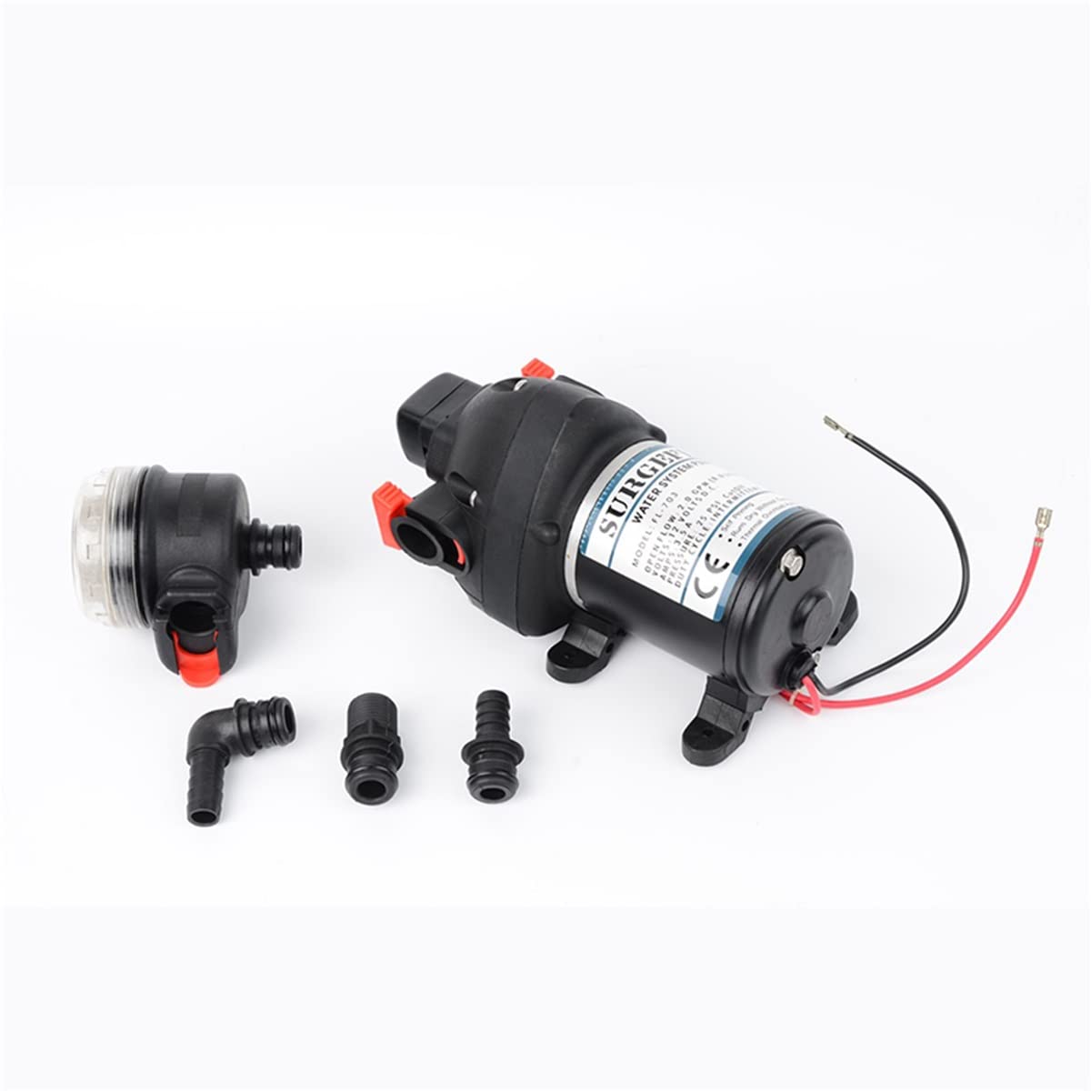 XuuSHA Hand Bilge Pump DC 12V/24V 132W 25PSI 15m Mini Electric Water Pump Automatic Diaphragm Pump Car Yachts Bilge Pump Automatic (Voltage : 12V 132W 50PSI 30M)
