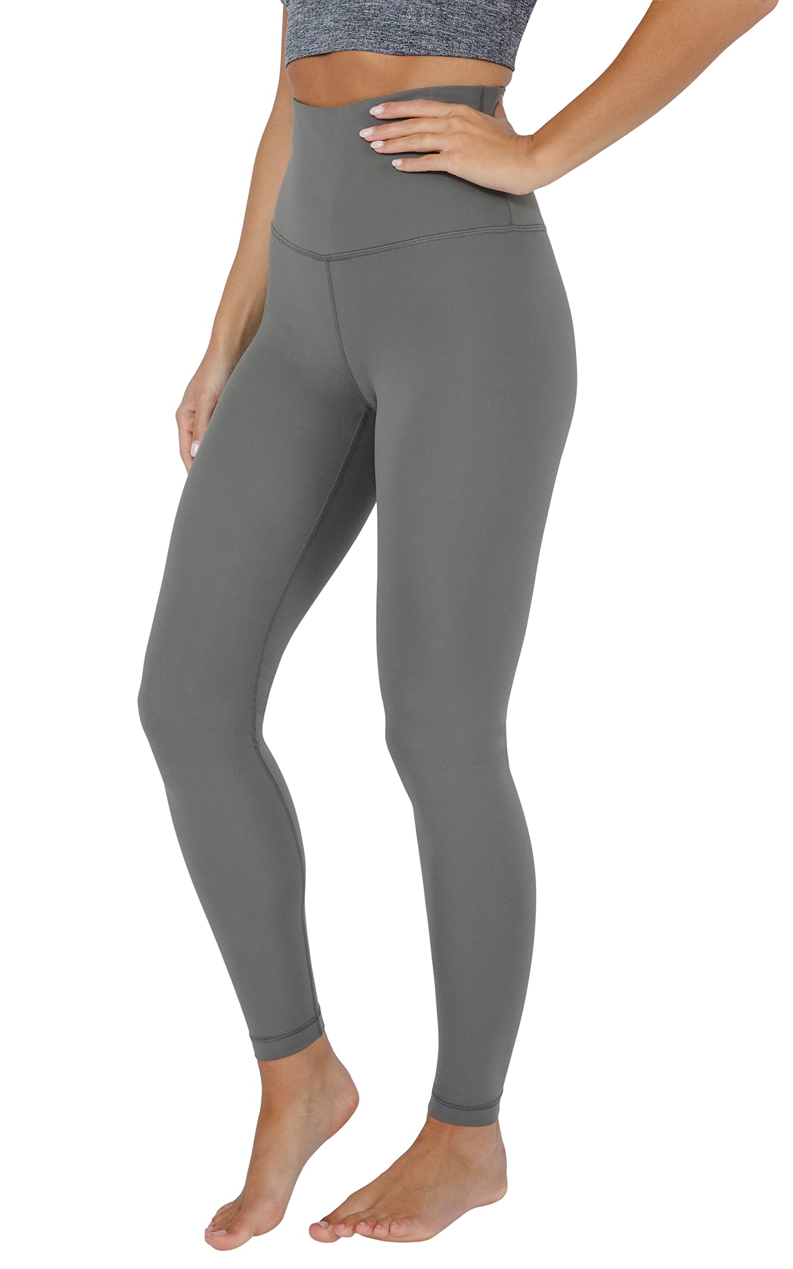 Yogalicious Super High Waist Soft Nude Tech Womens Leggings - Mulled Basil - Medium