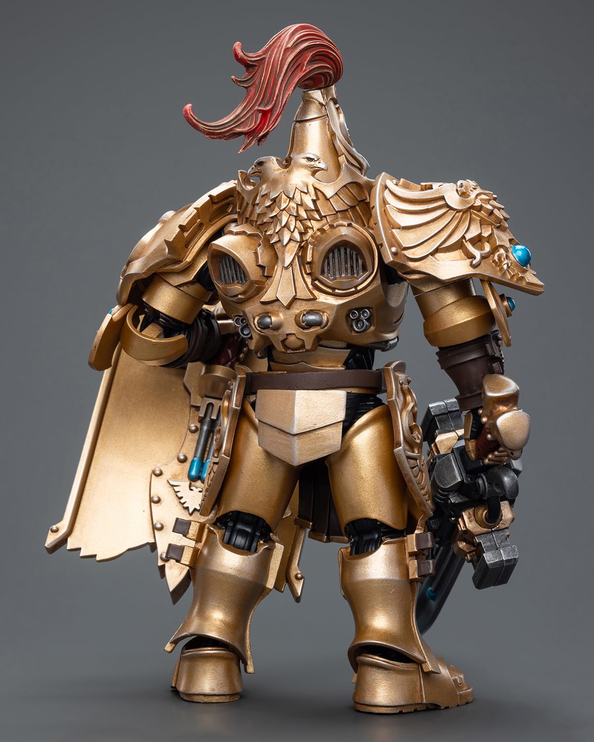 Pipigirl JoyToy 40K Space Marine Genuine License 1/18 Action Figure, Adeptus Custodes Custodian Guard with Sentinel Blade and Praesidium Shield