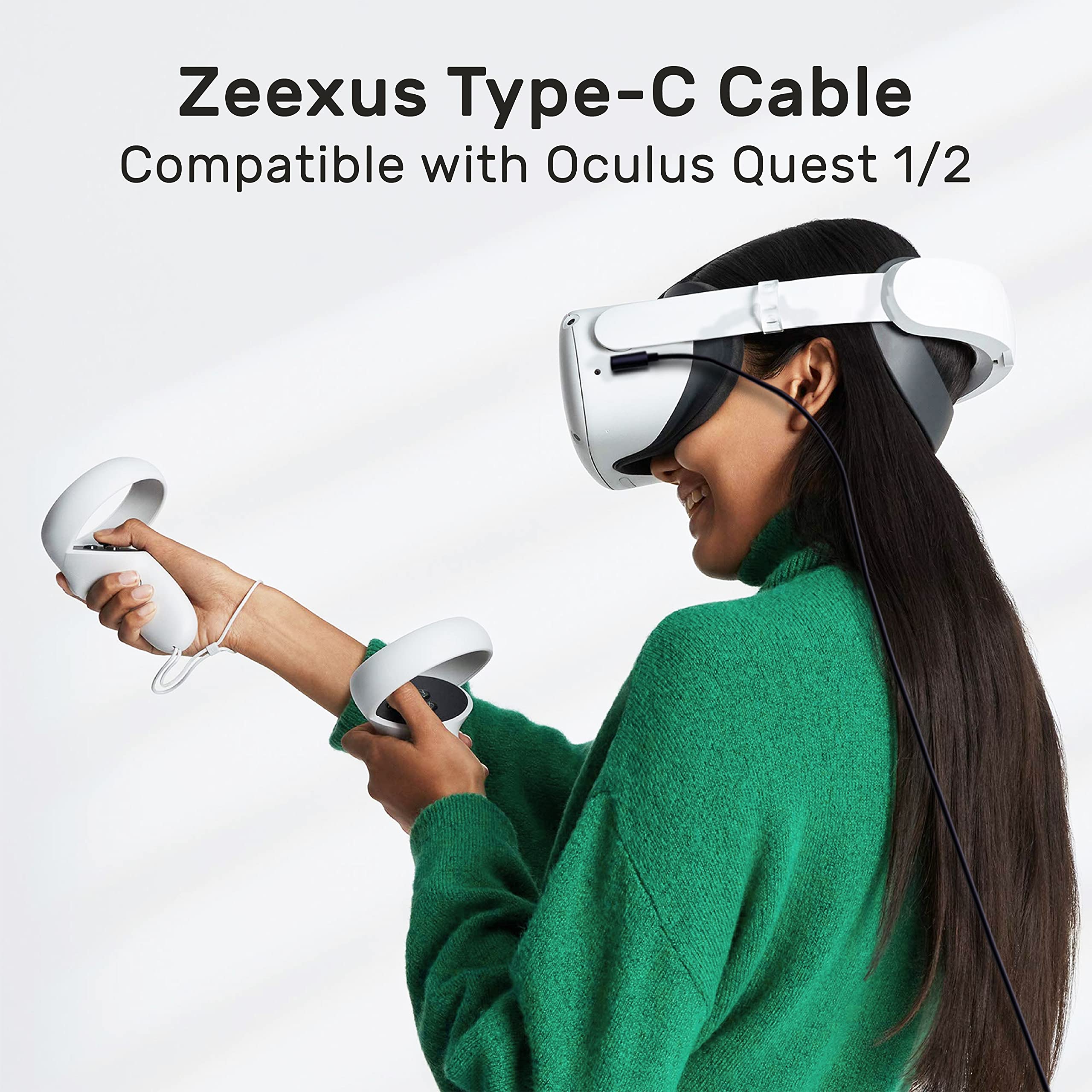 ZEEXUS USB A to USB C Nylon Braided Cable 15 FT