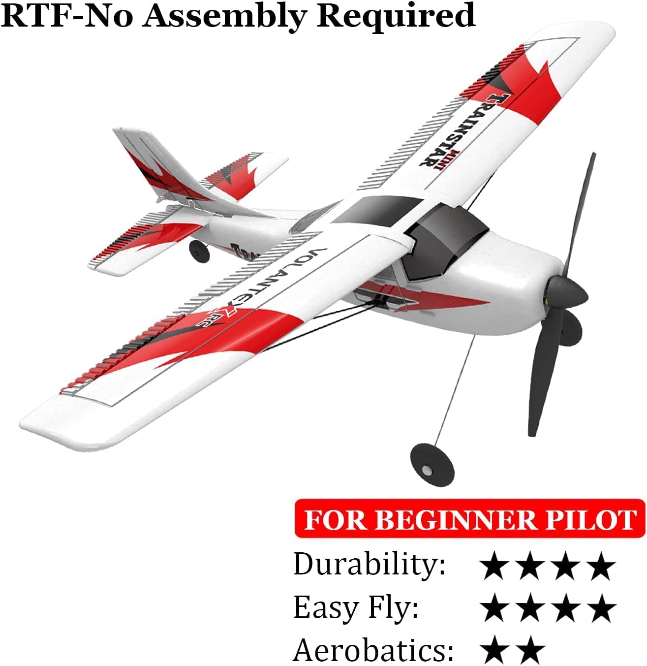 VOLANTEXRC RC Plane TrainStar Mini RC Airplane PNP Version No Transmitter No Battery No Charger (761-1 PNP)