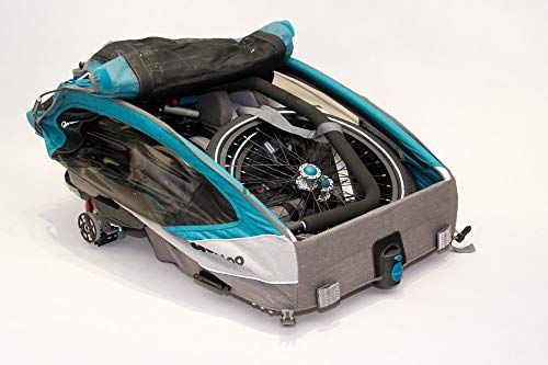 Qeridoo Sportrex 2 2020 Double Seat Kids Bike Trailer & Stroller Sportrex2 (Color Petrol)