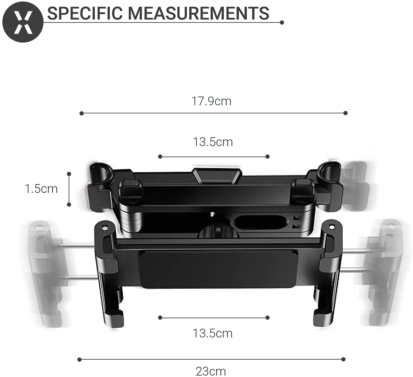 Olixar Car Mount for Nintendo Switch, Perfect for Back Seat Passengers - Headrest Mount - 360 Degree Rotation - Designed for Nintendo Switch and Switch OLED - Recommended by T3