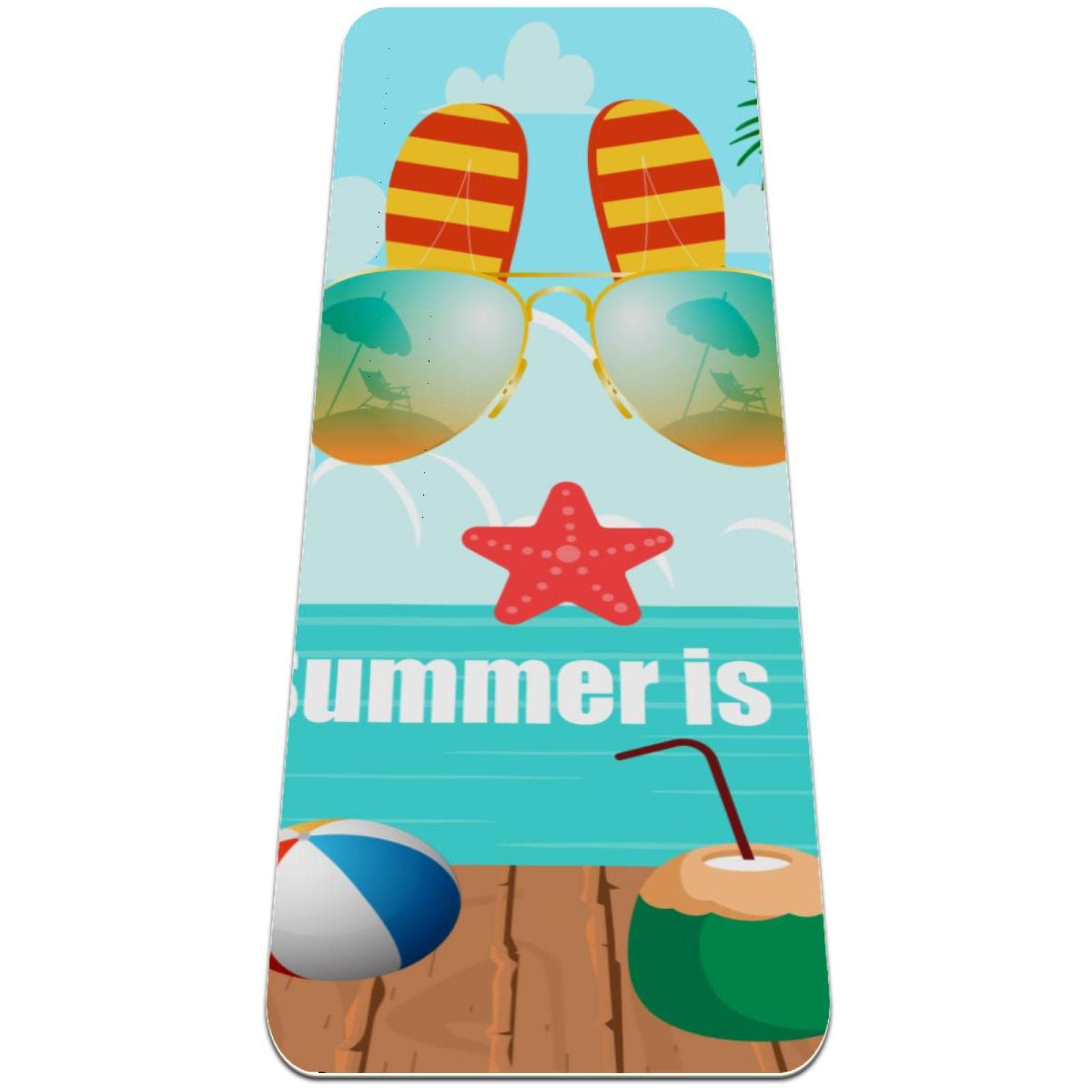 Yoga Mat, Yoga Mats for Home Workout, Workout Mat, Exercise Mats, Pilates Mat, Summer Is Here