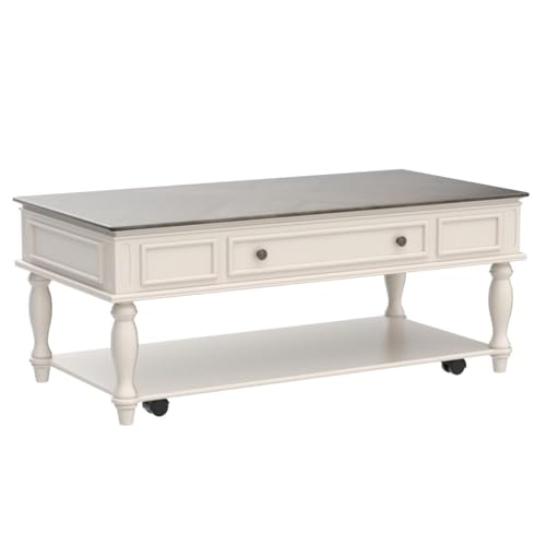 P PURLOVE Extendable Coffee Table with 4 Drawers,Unique Center Table Tea Table with Sliding Top for Living Room Cocktail Table for Living Room Bedroom
