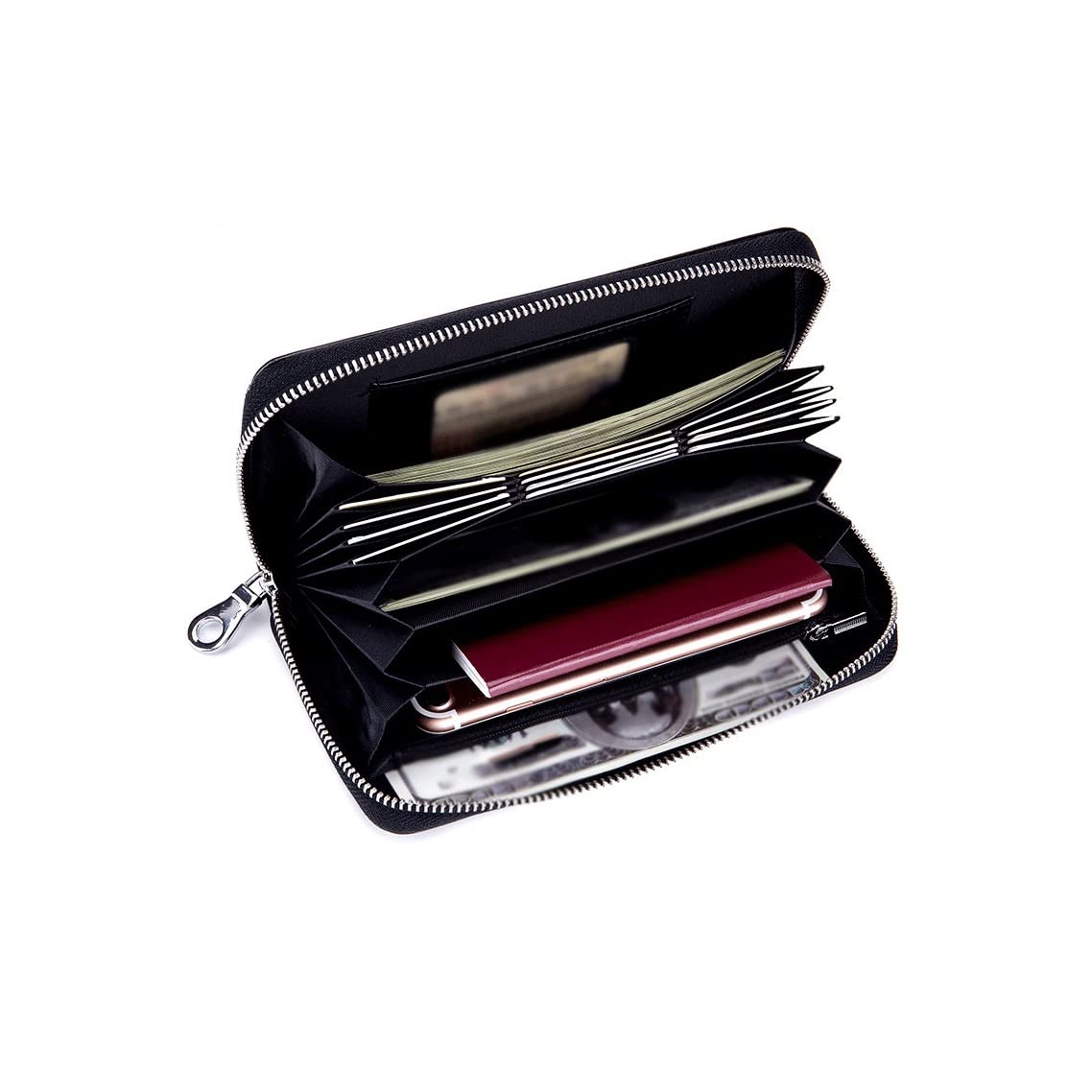 XYJHQEYJ Wallets for Men, Women's Wallets, Card Cases & Money Organizers, Large Capacity Cowhide Wallets (Color : D)