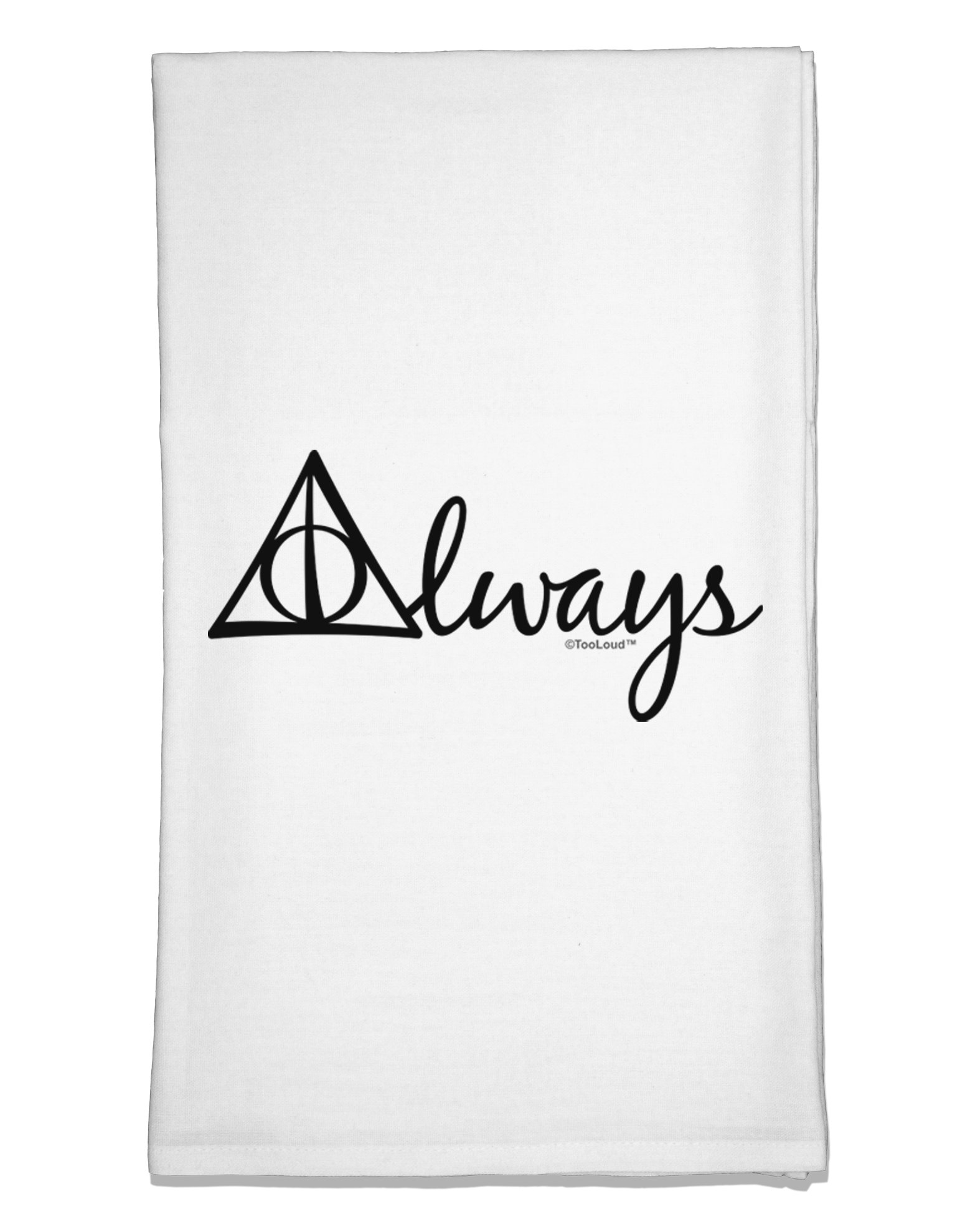TooLoud Always Magic Symbol Cursive Flour Sack Dish Towel
