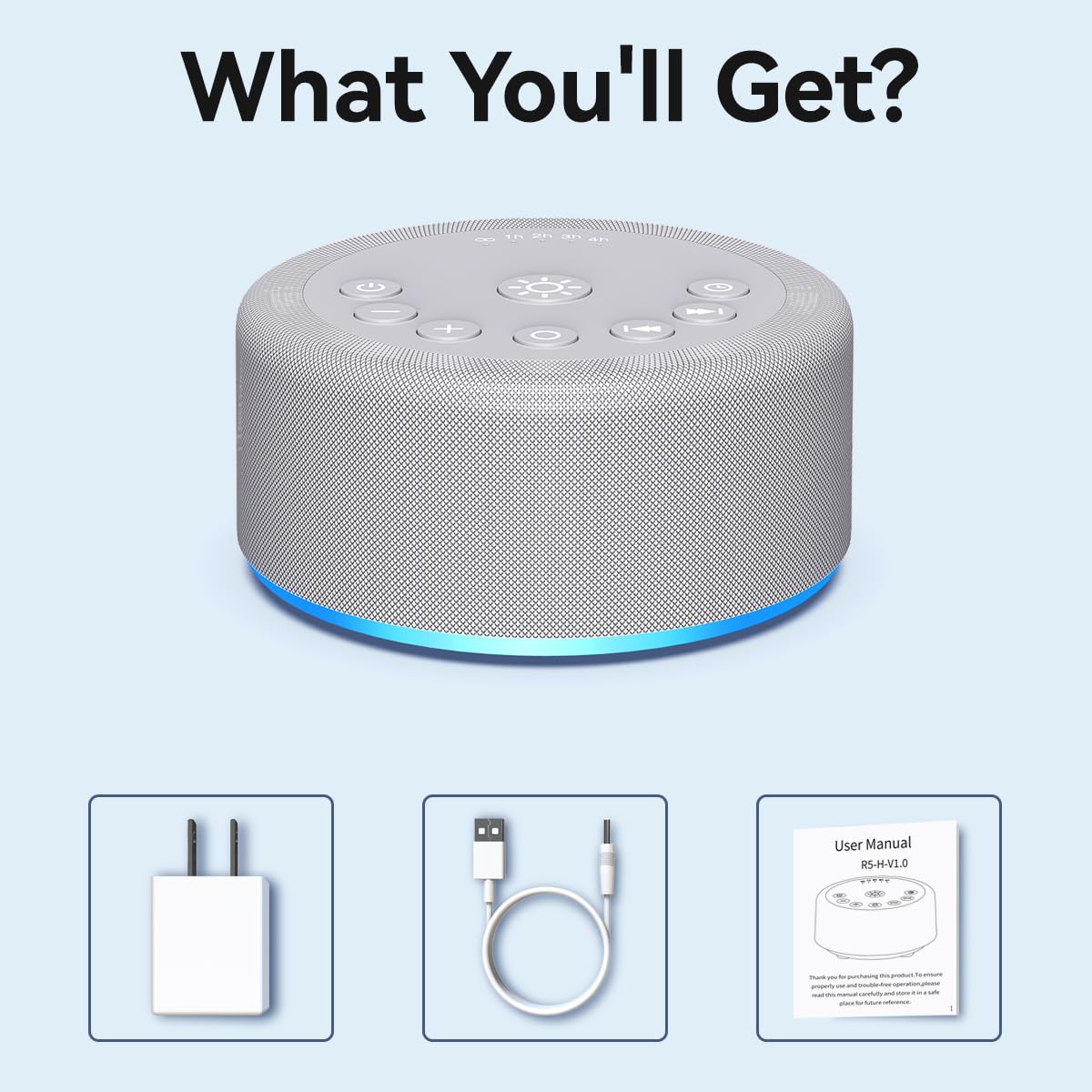 Sleep Sound Machine White Noise Machine 30 Non Looping Sounds 12 Night Light Colors 5 Timers 36 Adjustable Volume Memory Function Brown Noise Sounds Machine for Baby Kids Adult & Home Office Travel