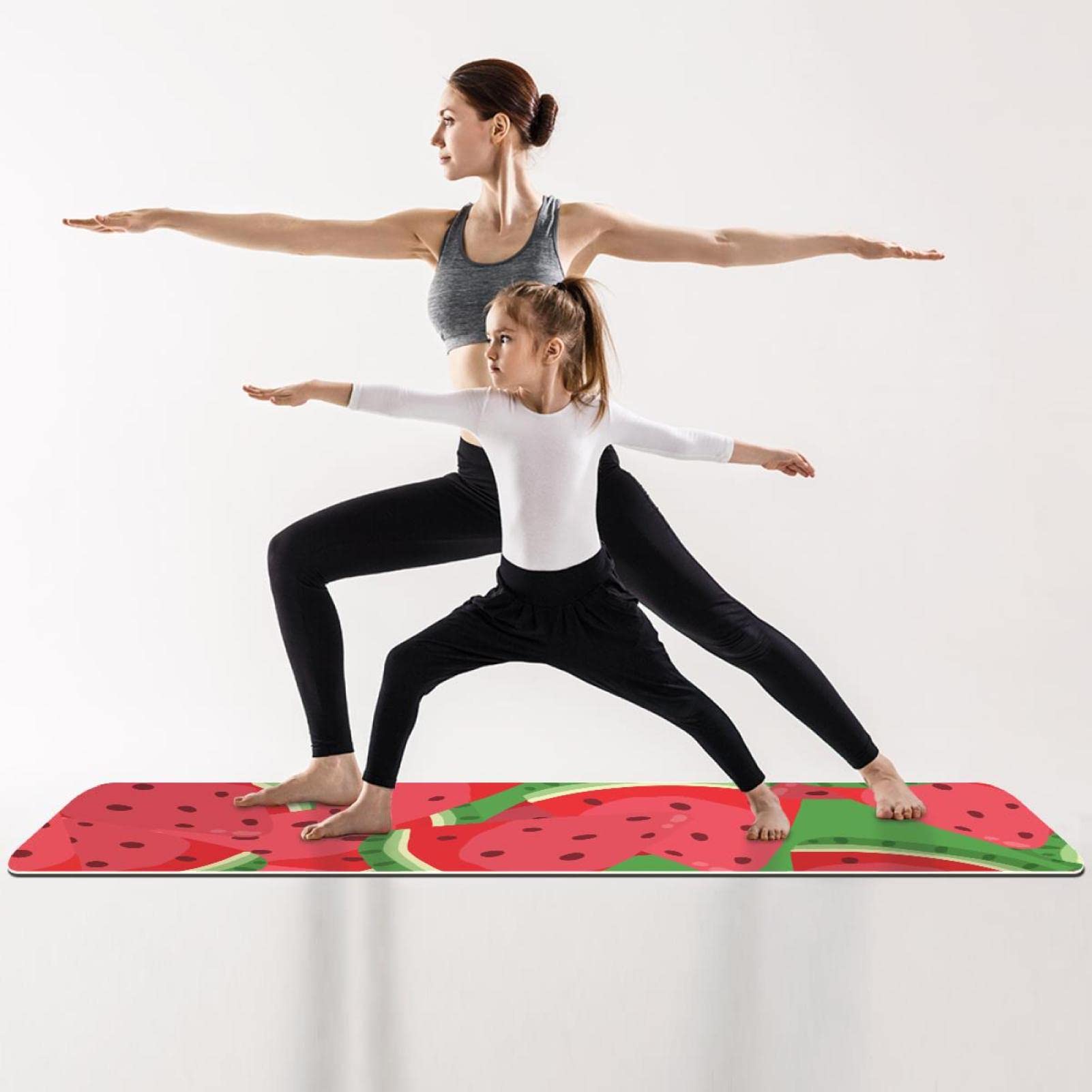 Yoga Mat, Yoga Mats for Home Workout, Workout Mat, Exercise Mats, Pilates Mat, Fruit Watermelon