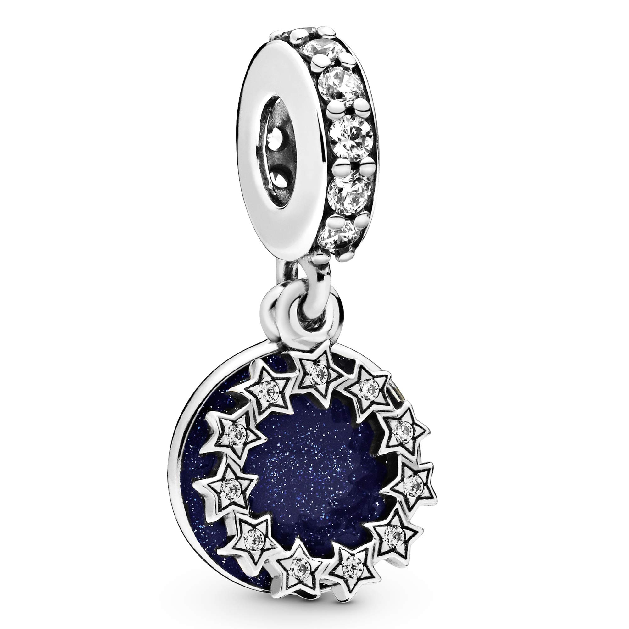 Pandora Jewelry Inspirational Stars Dangle Cubic Zirconia Charm in Sterling Silver
