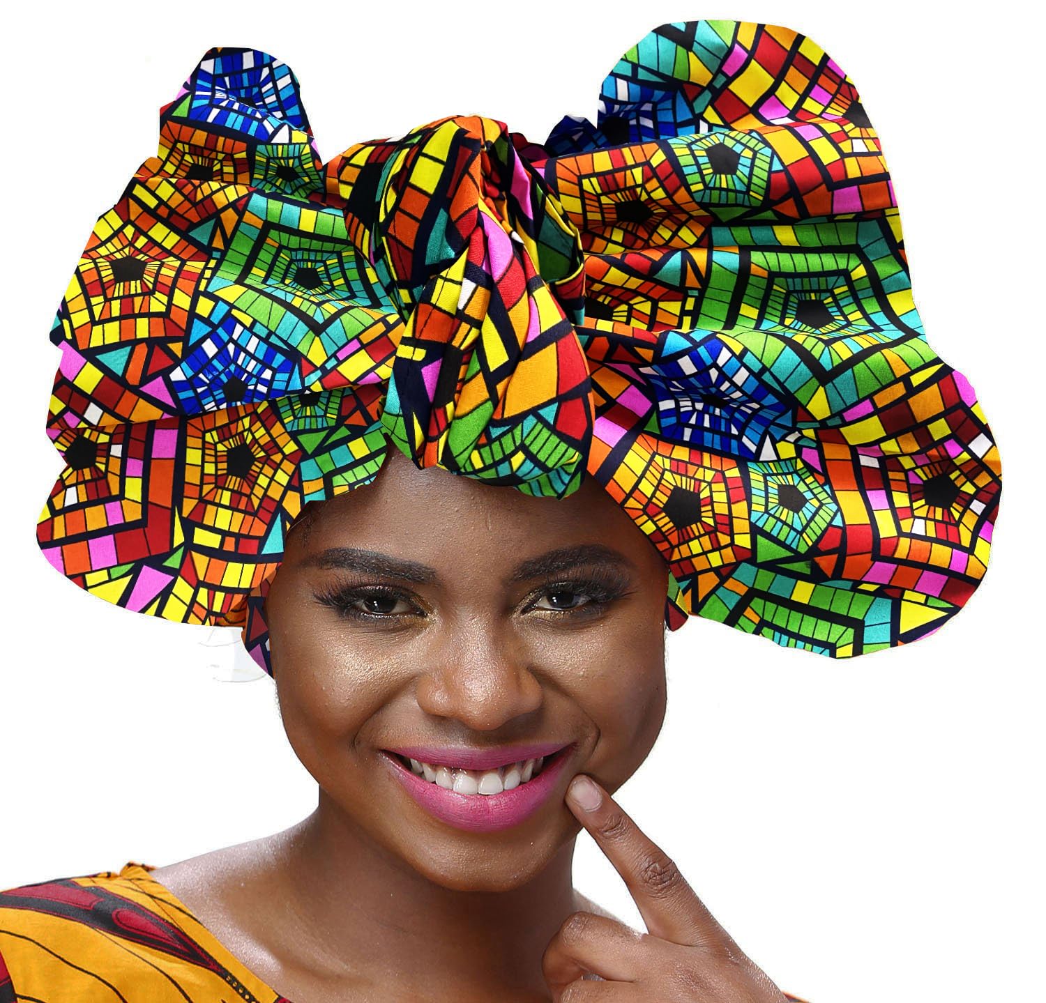 SHENBOLEN Women African Scarfs Ankara Print Headwraps Random 3 Pcs Head wraps (71in*21in, 3 Pcs)