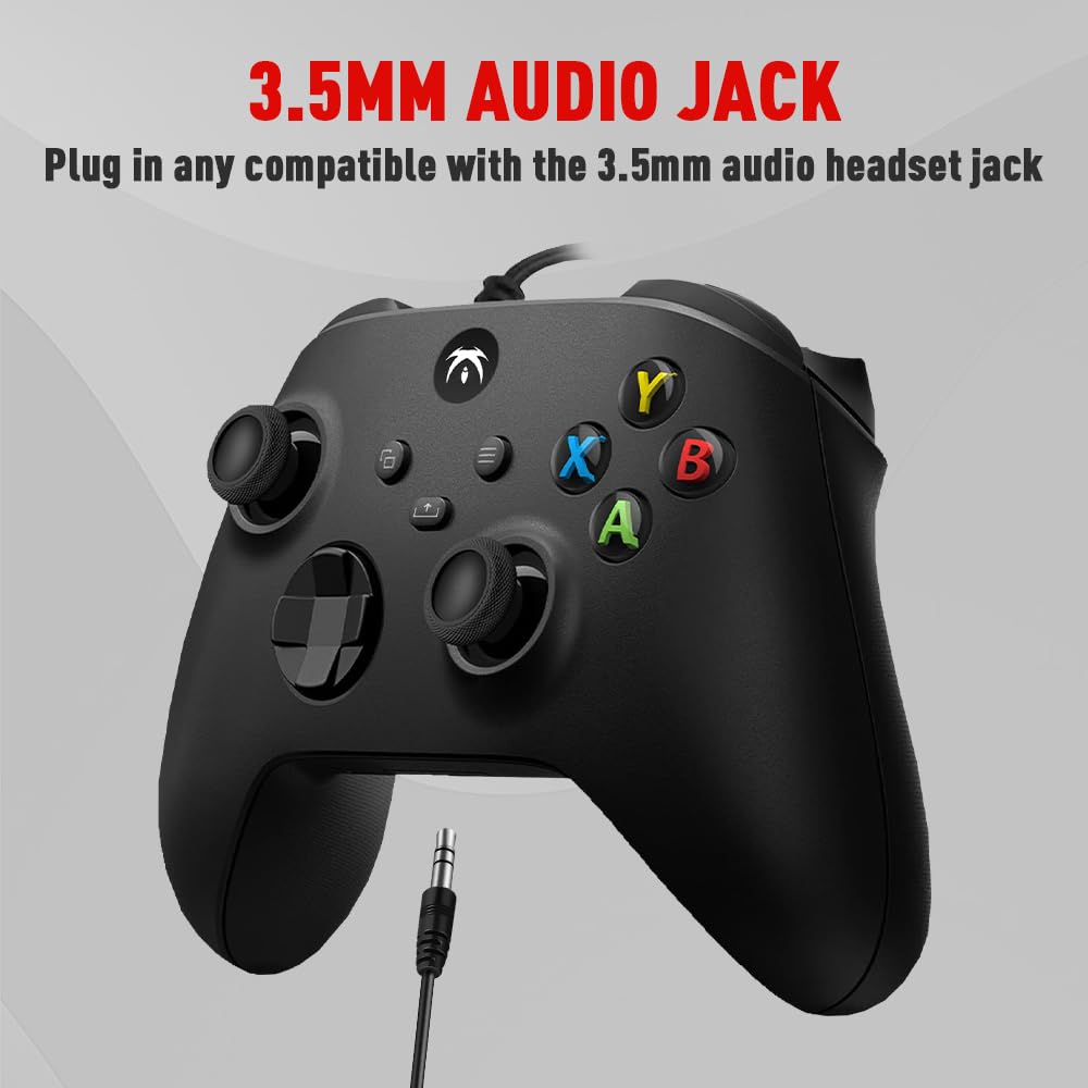 ZFY Controller Wired Compatible with Xbox Series X/S,Xbox One X/S,Windows 7/8/10,Wired Controller with Share Button/Hall Trigger