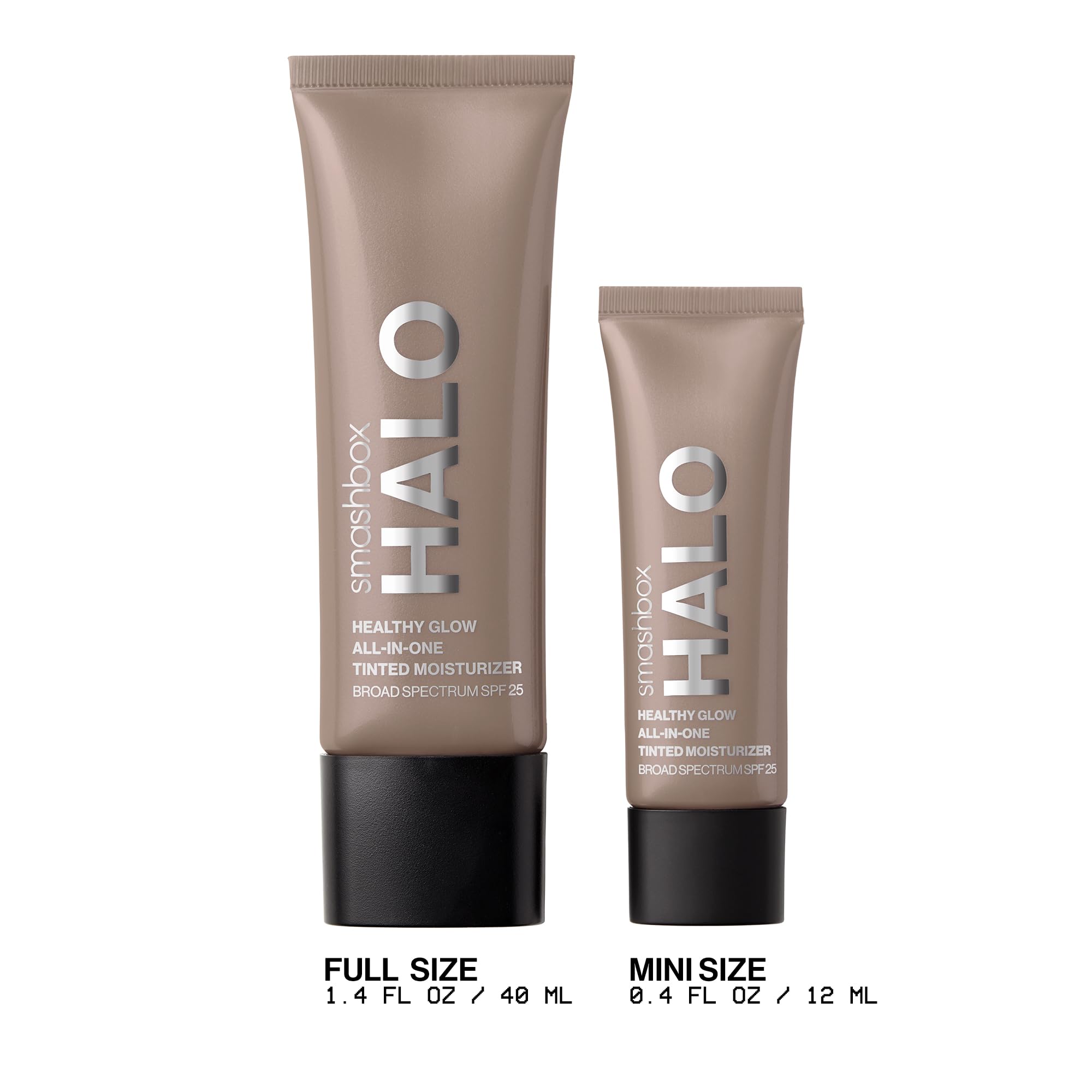 Smashbox Halo Healthy Glow All-In-One Tinted Moisturizer SPF 25 with Hyaluronic Acid, Light to Medium Coverage, Dewy Finish, Oil-free, Sweat and Humidity Resistant, 1.4 fl. oz., Light Medium