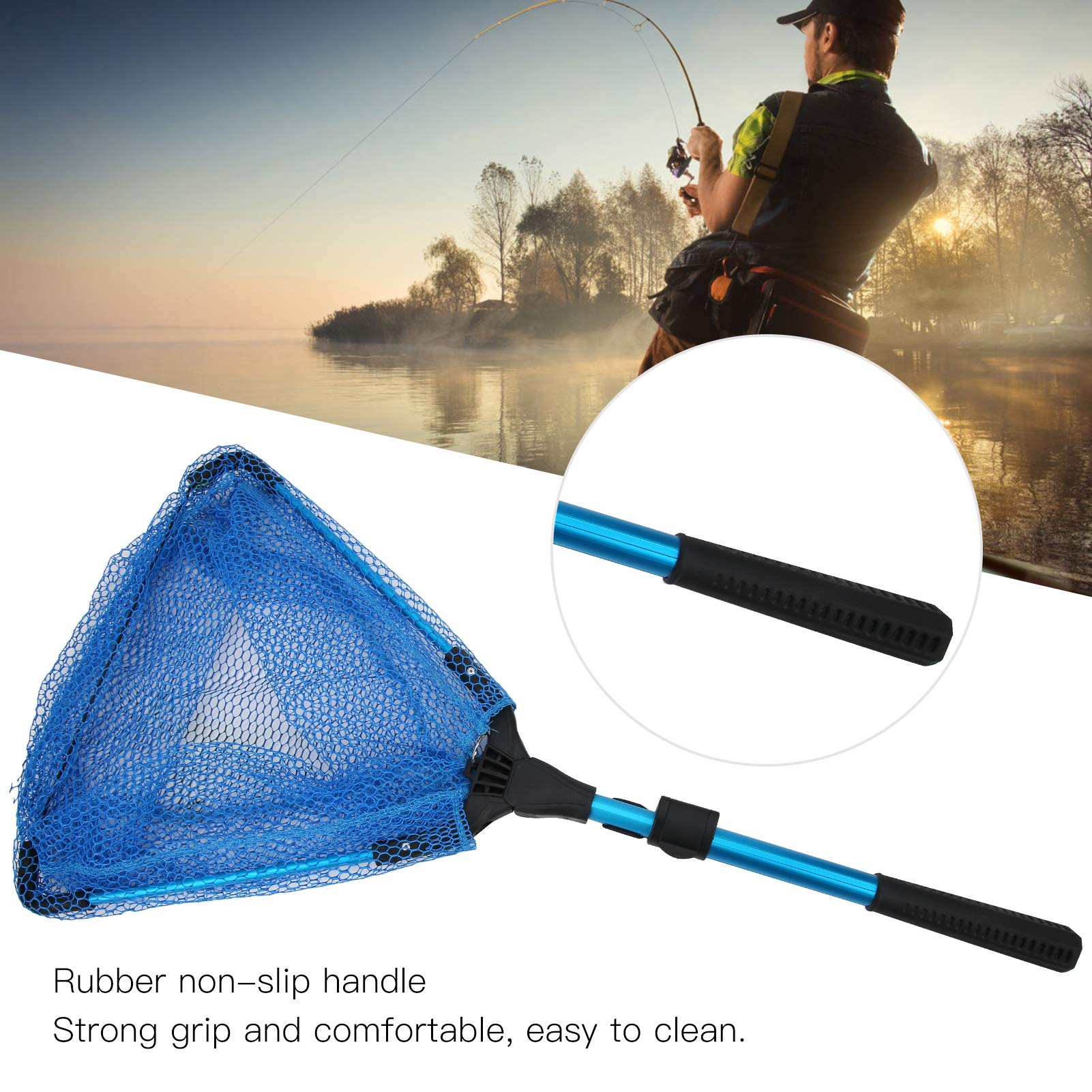Telescopic Fishing Net, Fishing Net, Compact Size Fast Folding Design ABS Components for Fishing Tools Outdoor Fishing
